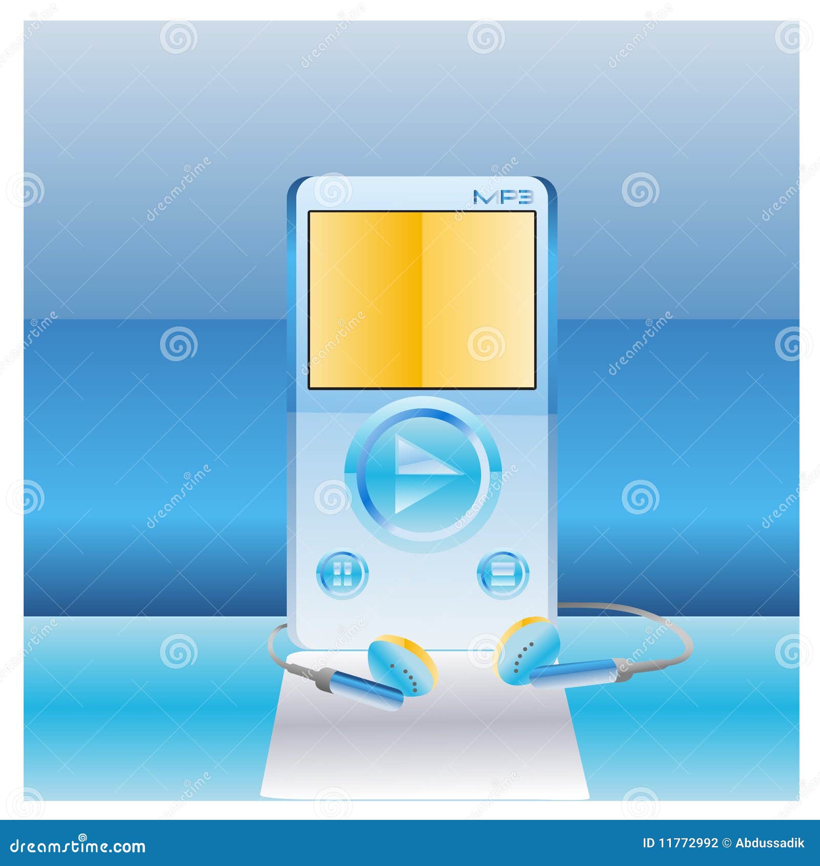 Reproductor multimedia stock de ilustración. Ilustración de cantante ...