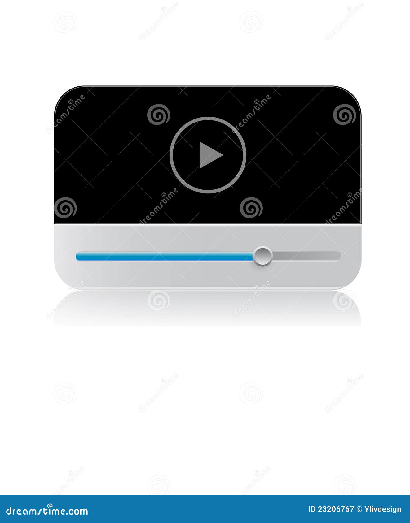 Reproductor multimedia ilustración del vector. Ilustración de piel ...