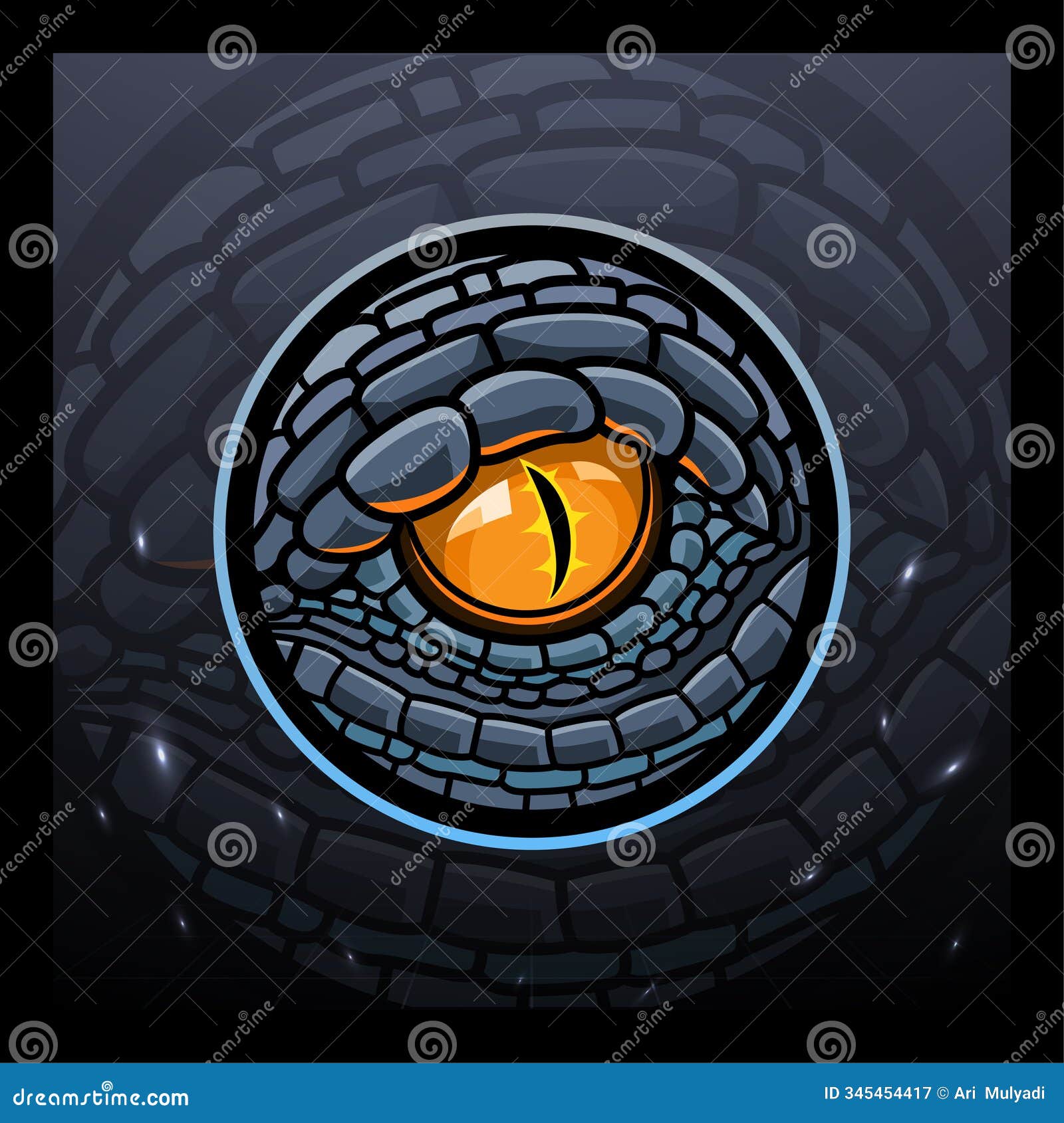 Reptile Eyes Mascot E Sport Logo Design Stock Illustration ...