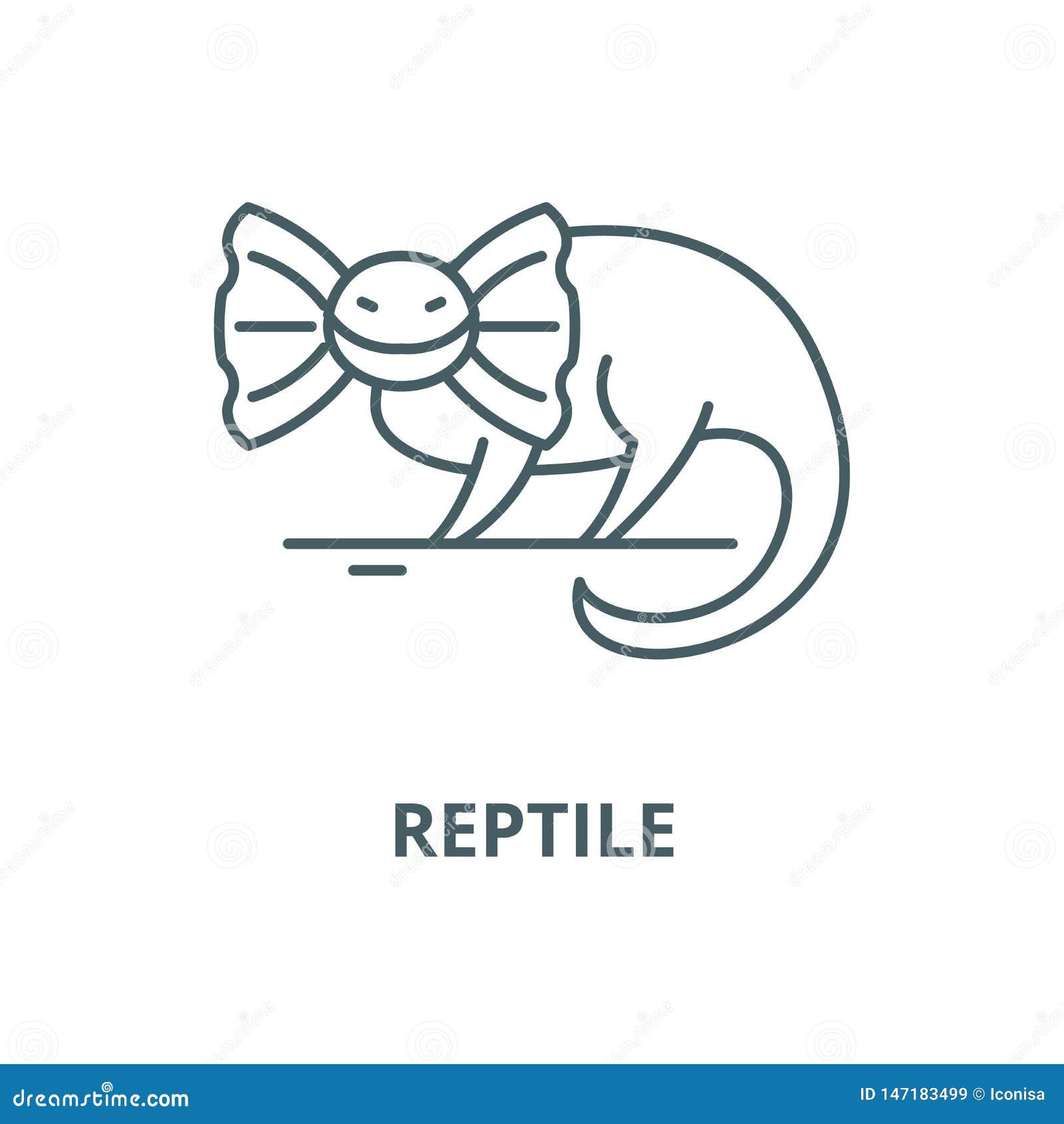 Reptile Vector Line Icon, Linear Concept, Outline Sign, Symbol Stock ...