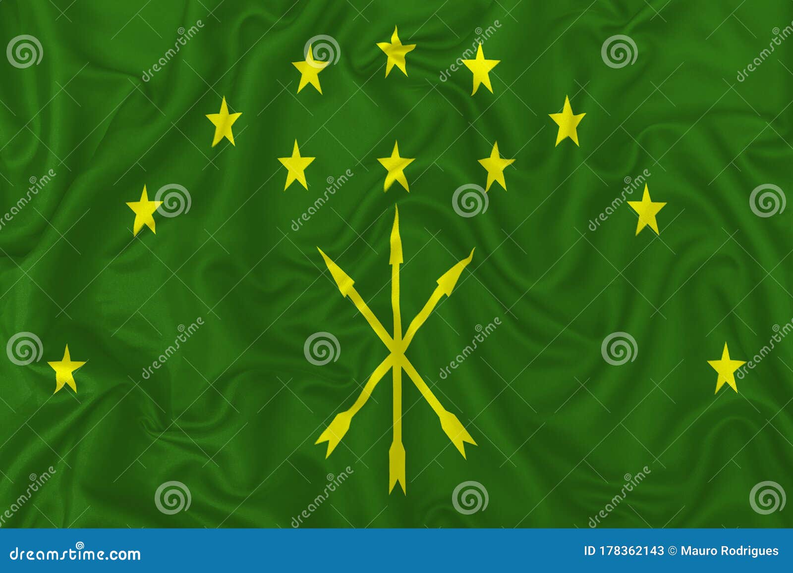 Adygea Flag With Grunge Texture Vector Illustration | CartoonDealer.com ...