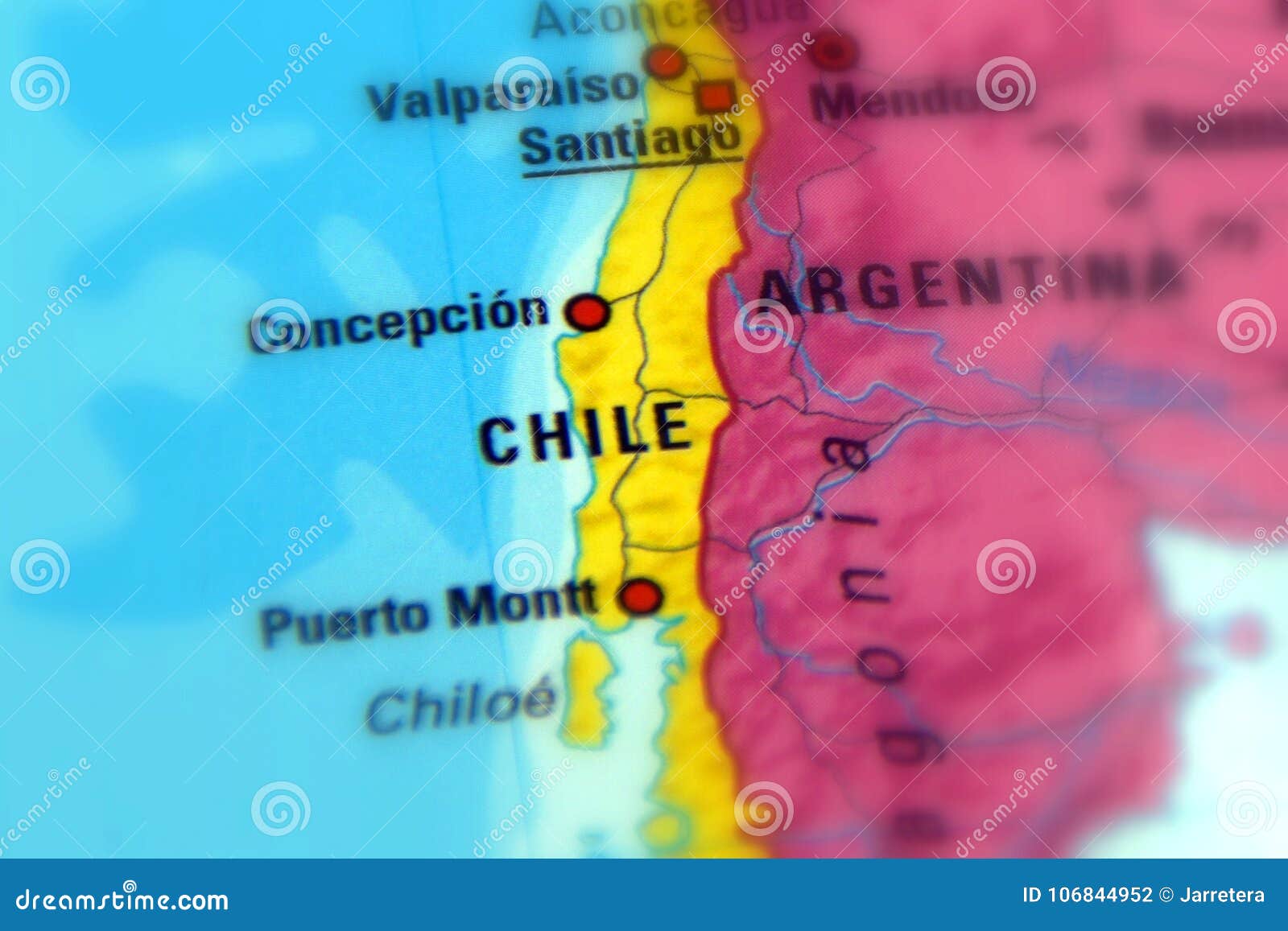 Republic of Chile. stock photo. Image of destination - 106844952