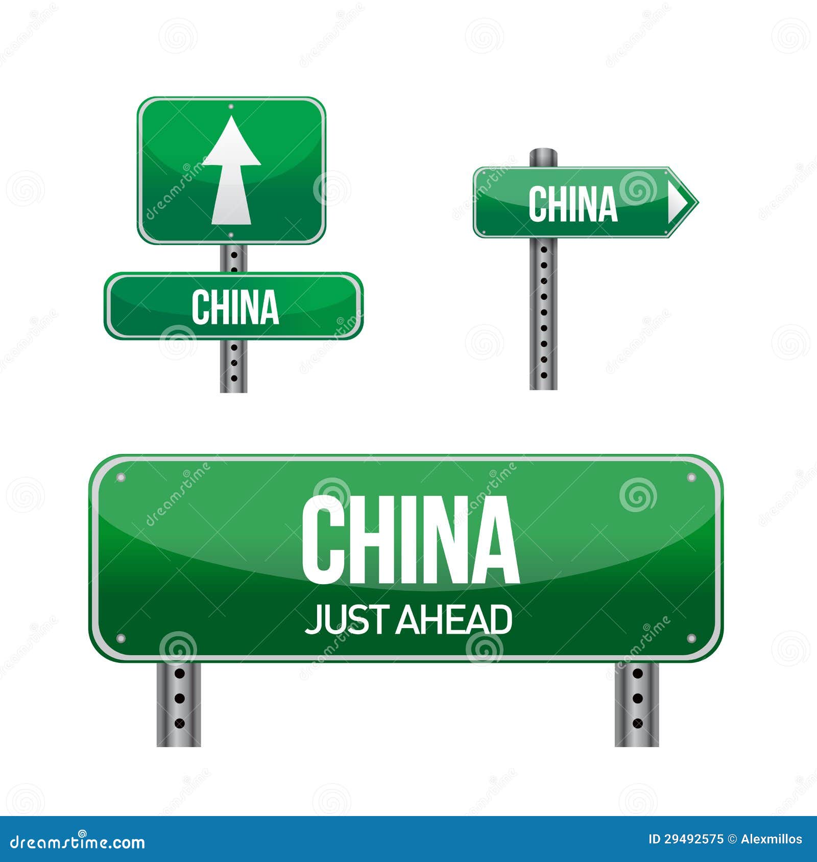 Republic of China, Country Road Sign Stock Illustration - Illustration ...
