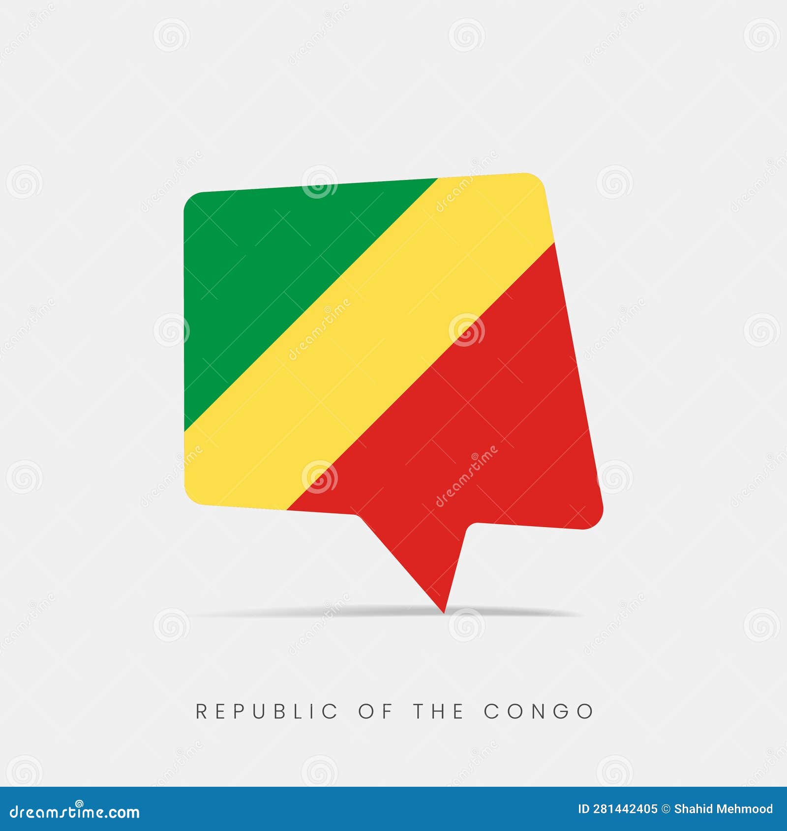 Republic of the Congo Flag Bubble Chat Icon Stock Vector - Illustration ...