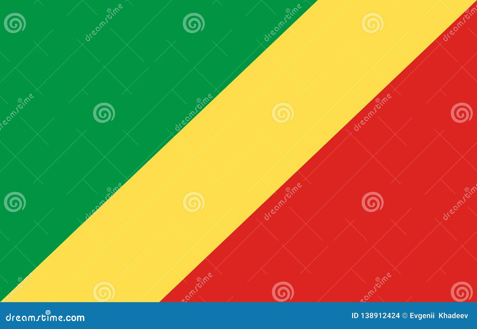 The Republic of the Congo Flag I Stock Illustration - Illustration of ...