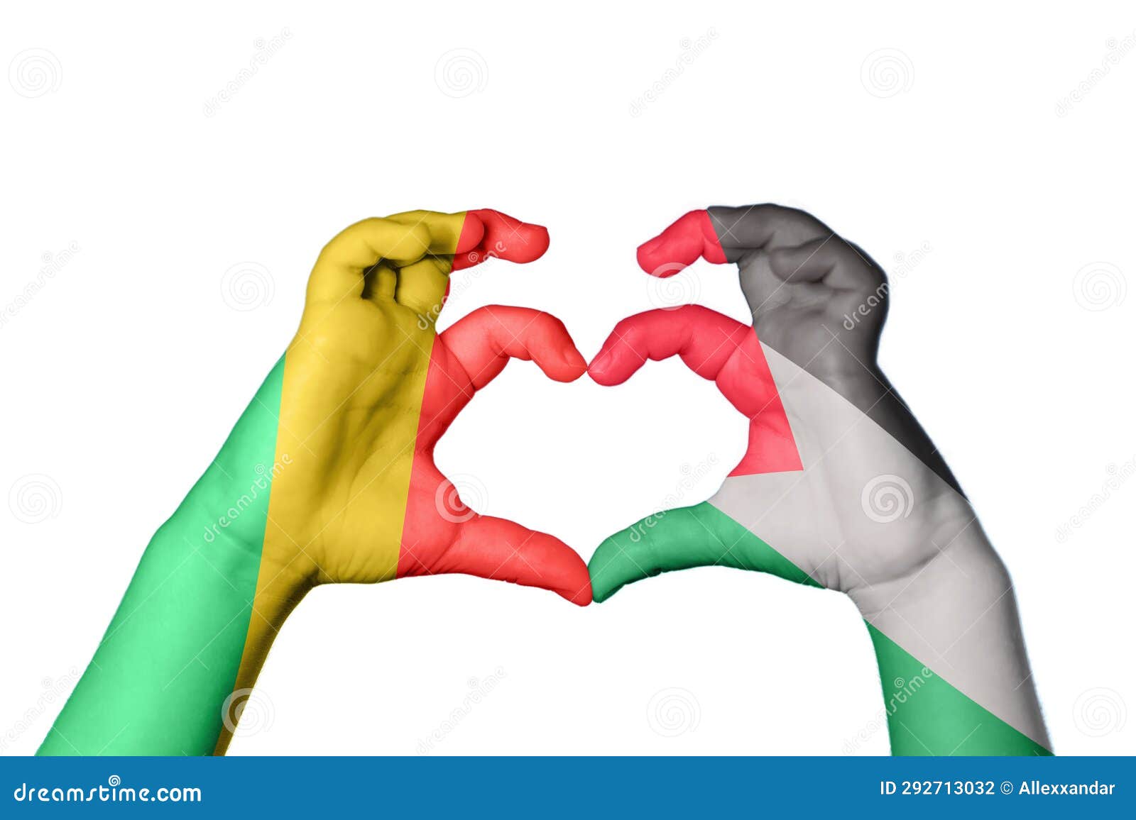 Republic of the Congo Palestine Heart, Hand Gesture Making Heart Stock ...