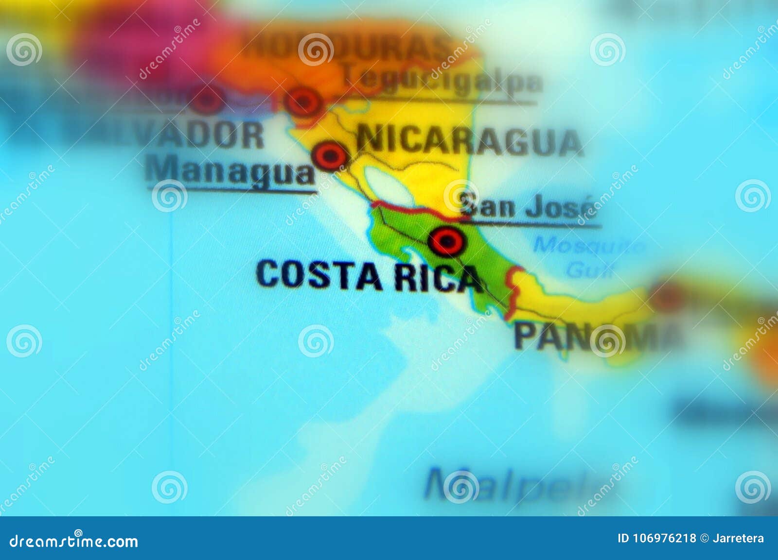 Republic of Costa Rica. stock photo. Image of political - 106976218