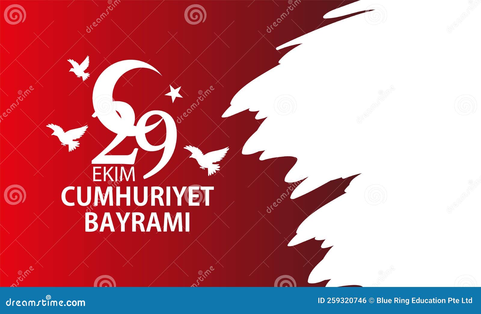 Republic Day of Turkey Poster Design Stock Vector - Illustration of ...