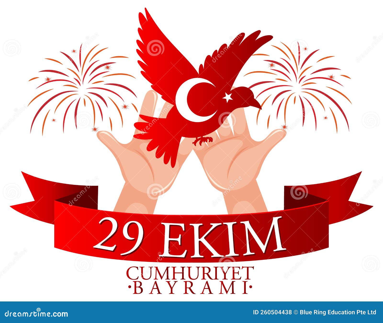 Republic Day of Turkey Text Design Stock Vector - Illustration of ...