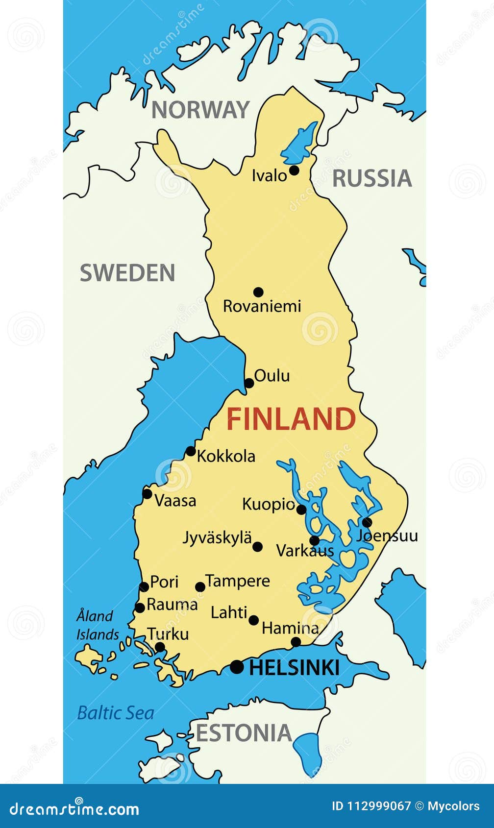 Finland Vector Map Sticker. | CartoonDealer.com #93381575