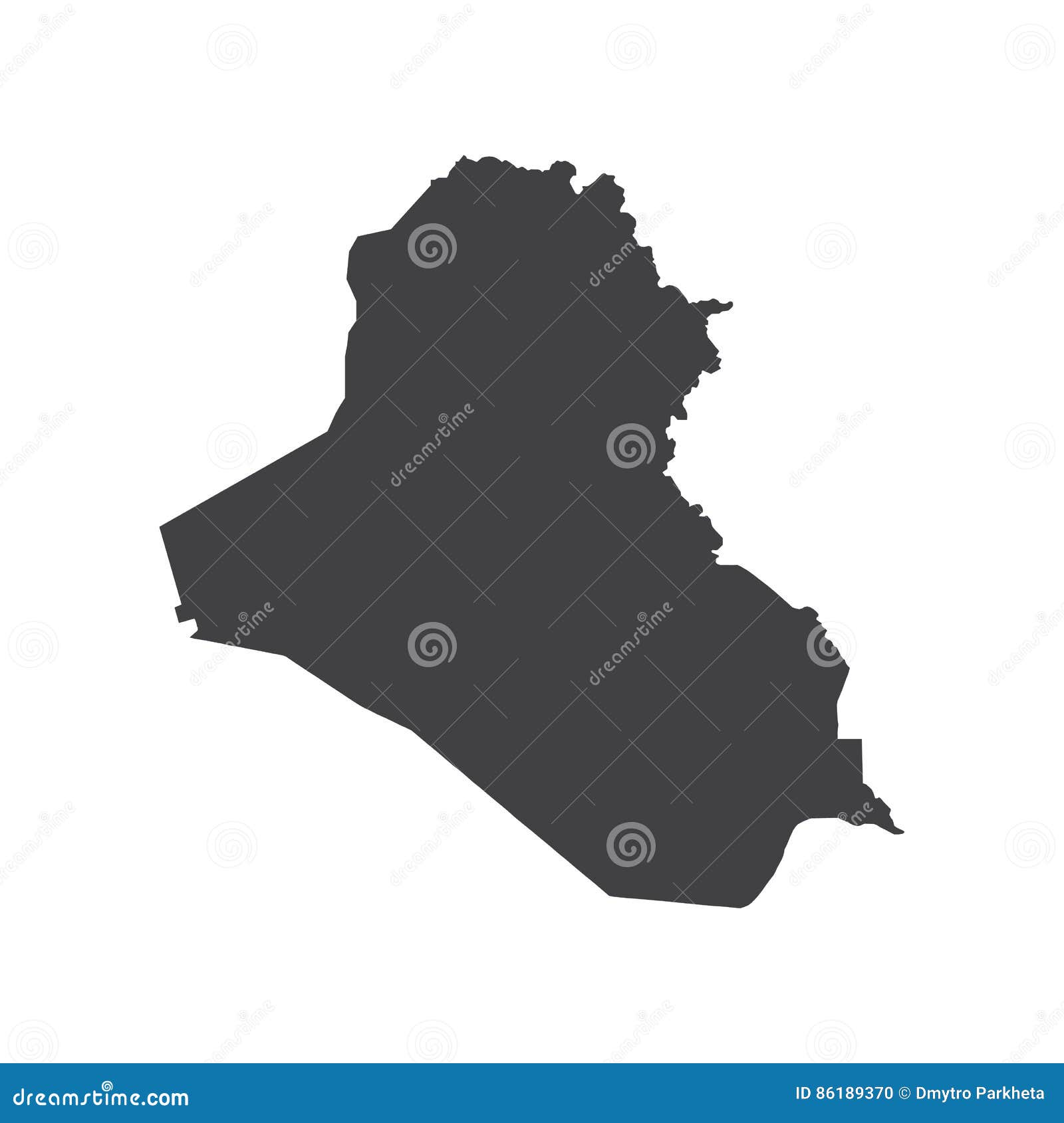 Republic Of Iraq Map Silhouette Vector Illustration | CartoonDealer.com ...