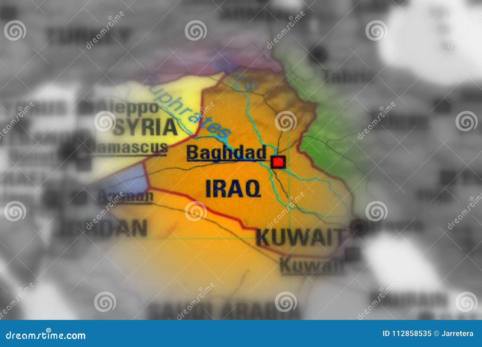 Republic of Iraq stock image. Image of asia, cartography - 112858535