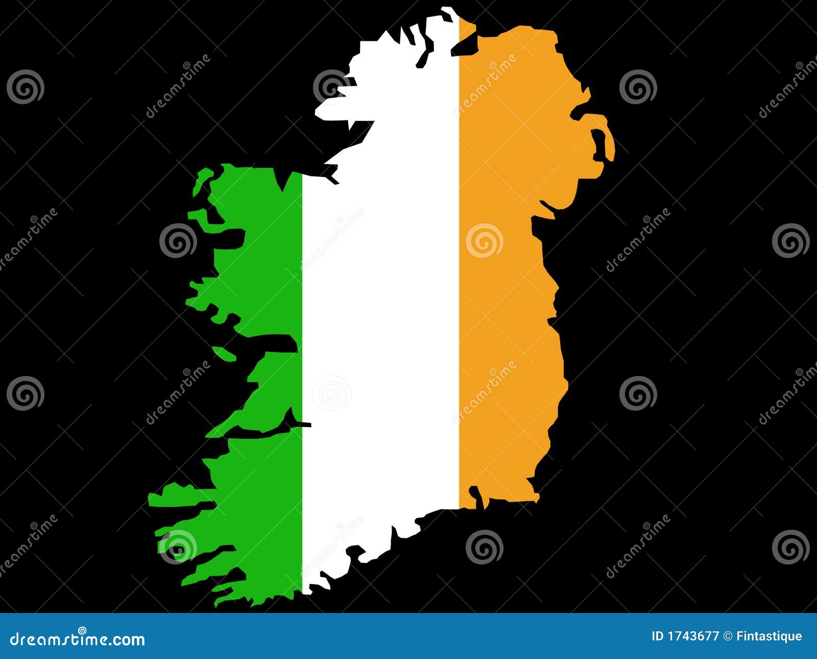 Republic of Ireland map stock vector. Illustration of irish - 1743677