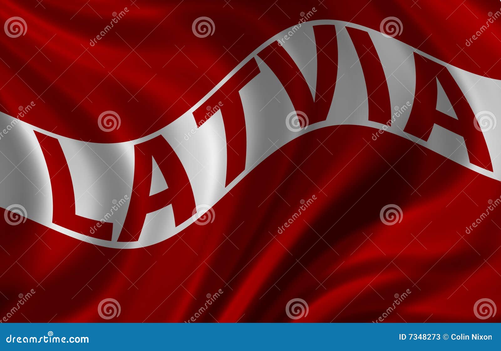 Republic of Latvia Flag stock illustration. Illustration of national ...