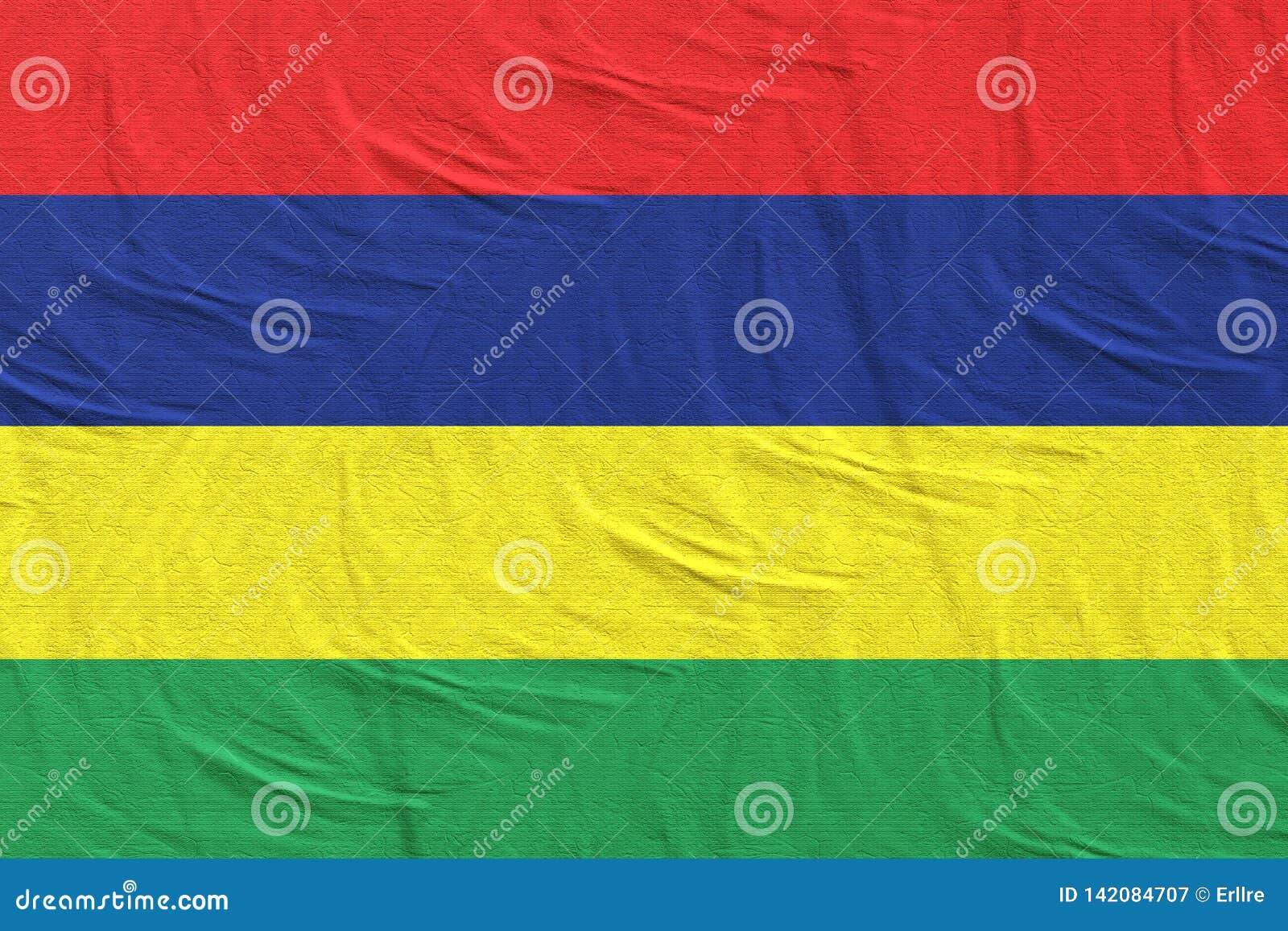 Republic of Mauritius Flag Waving Stock Illustration - Illustration of ...