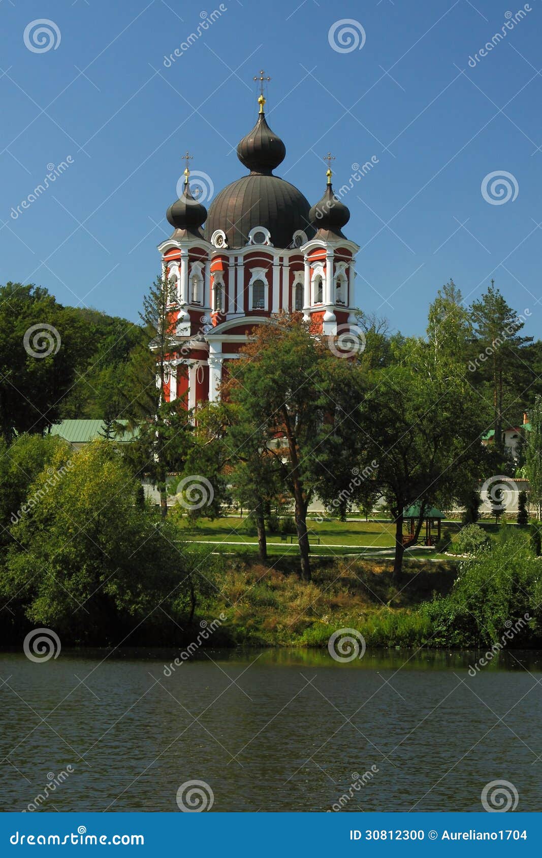 Republic of Moldova, Curchi Monastery Stock Photo - Image of trees ...