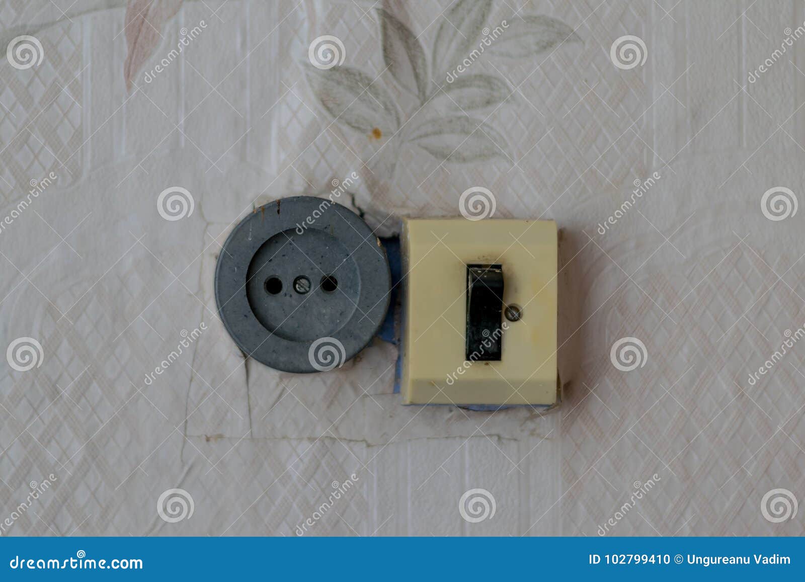Old Soviet Switch and Socket Stock Photo - Image of house, electric ...