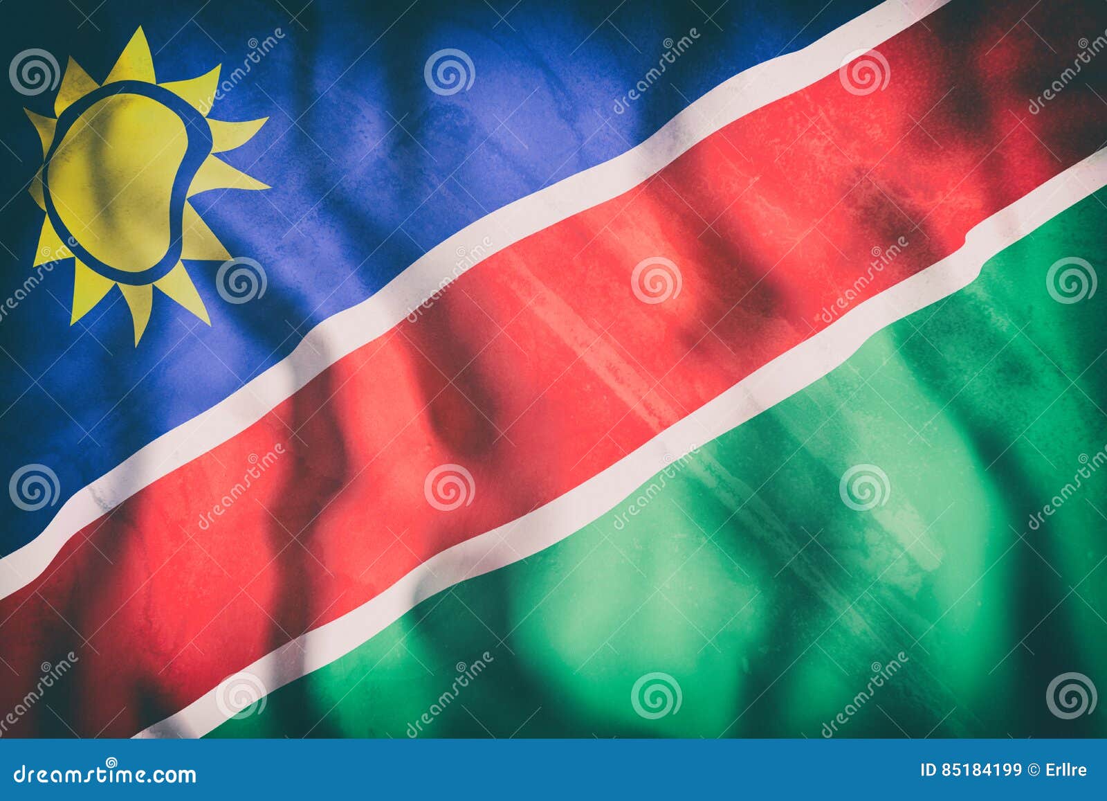 Republic of Namibia Flag Waving Stock Illustration - Illustration of ...