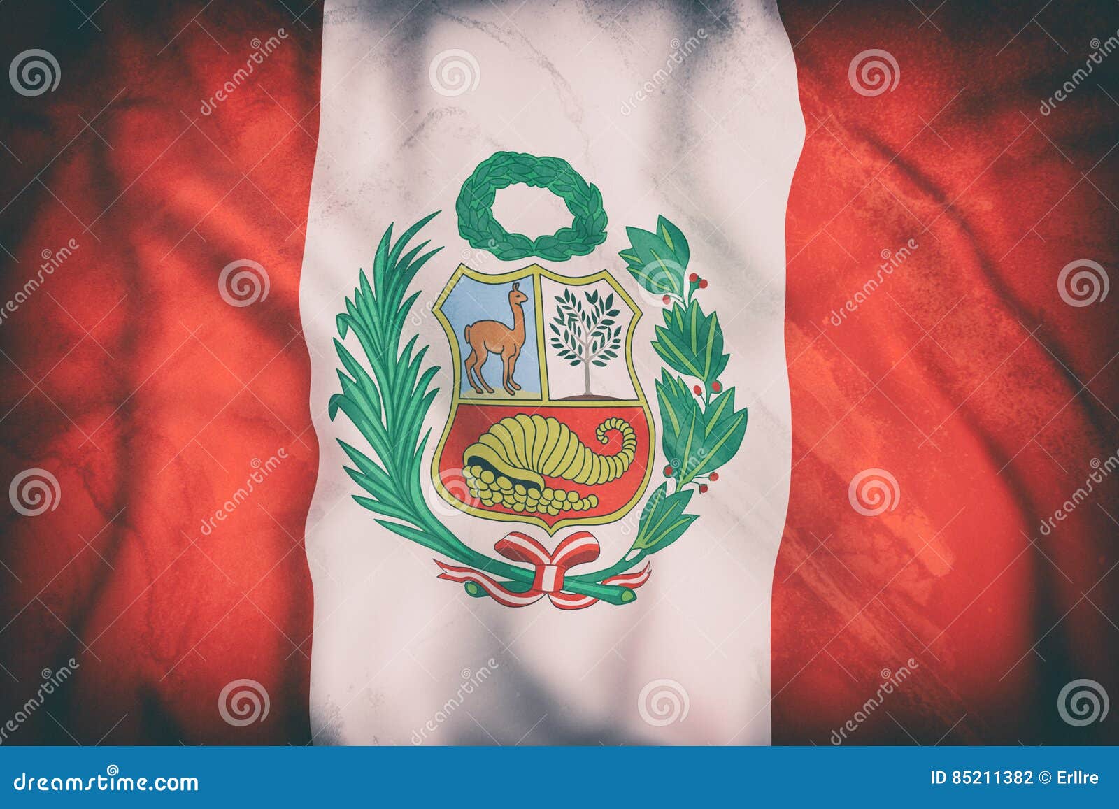Republic of Peru Flag Waving Stock Illustration - Illustration of three ...