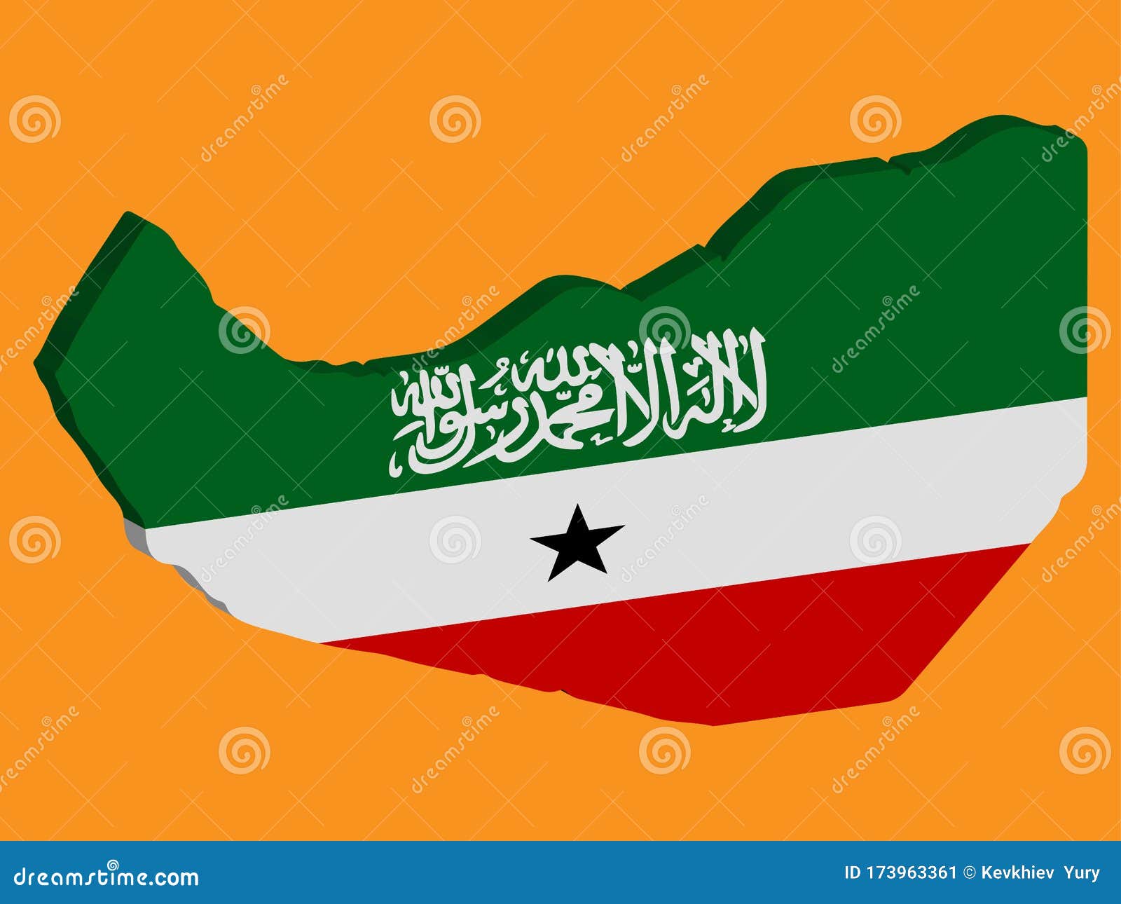 Republic of Somaliland Map Flag Vector 3D Stock Vector - Illustration ...