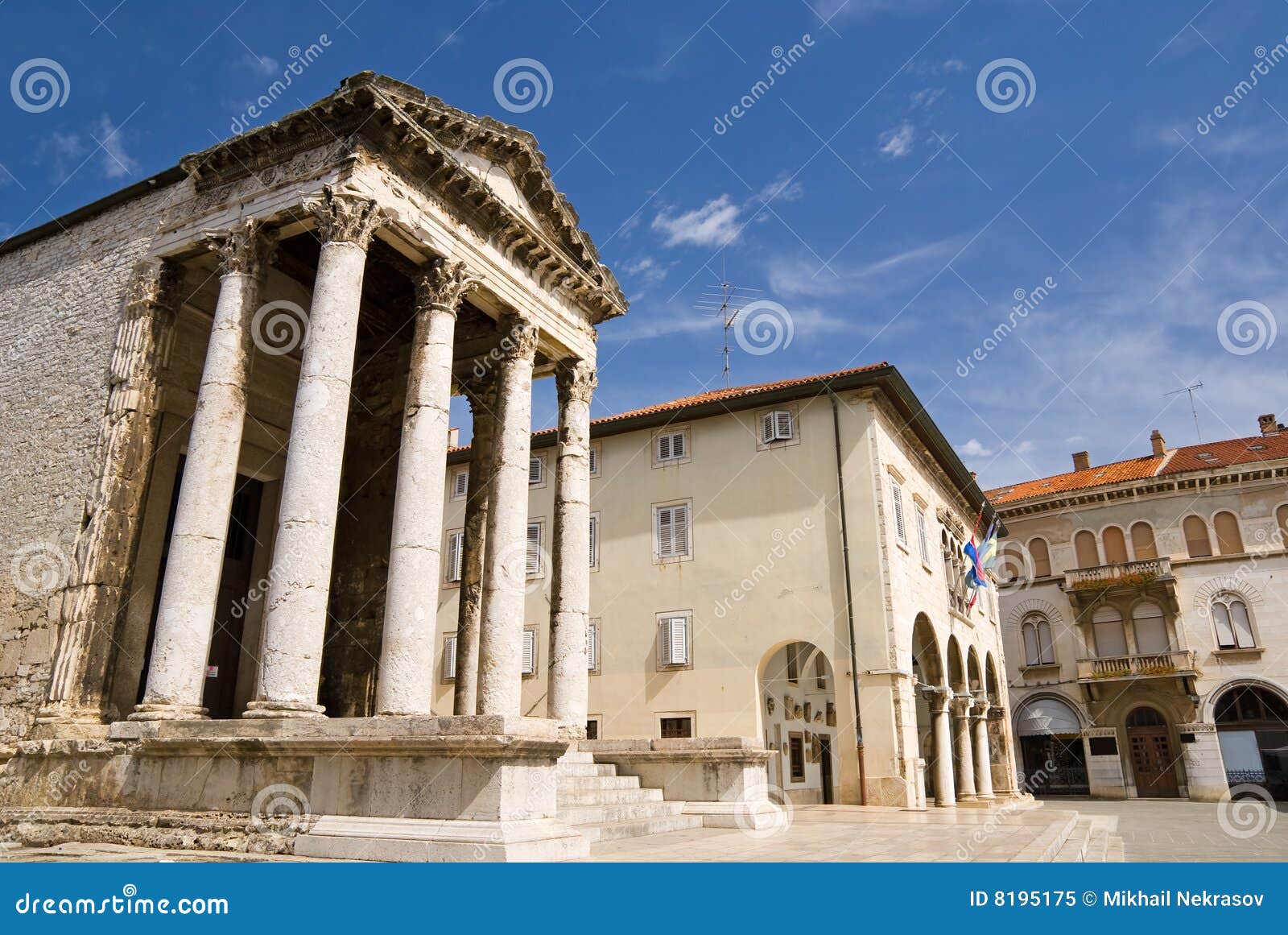Republic Square stock image. Image of street, column, augustus - 8195175