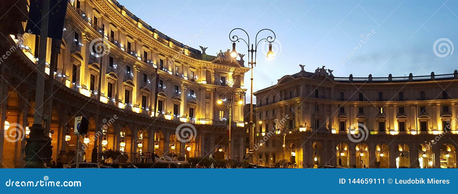 Republic Square Rome. Turistic Rome Down Town Stock Image - Image of ...