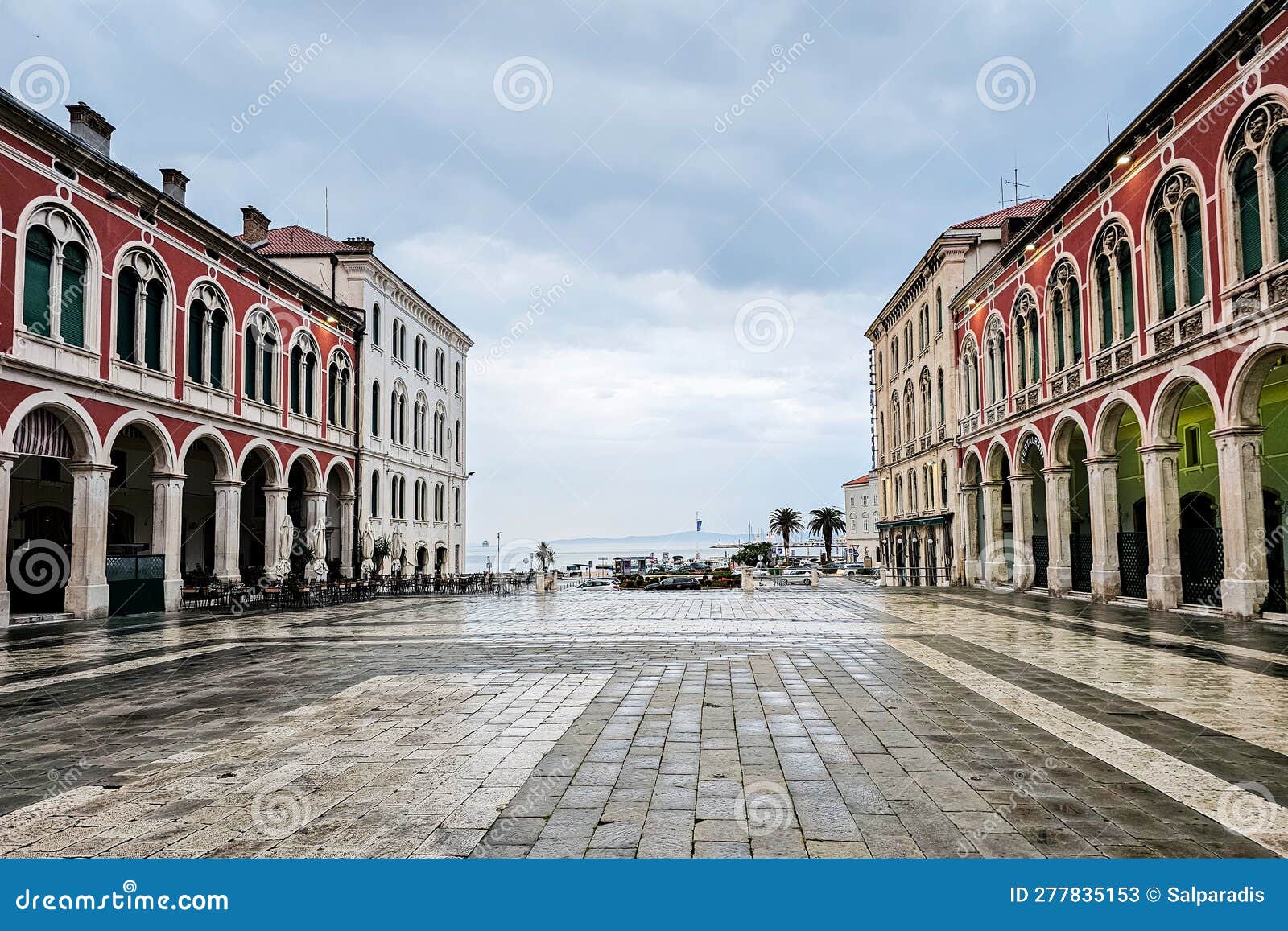 Republic Square in Spli stock image. Image of republic - 277835153