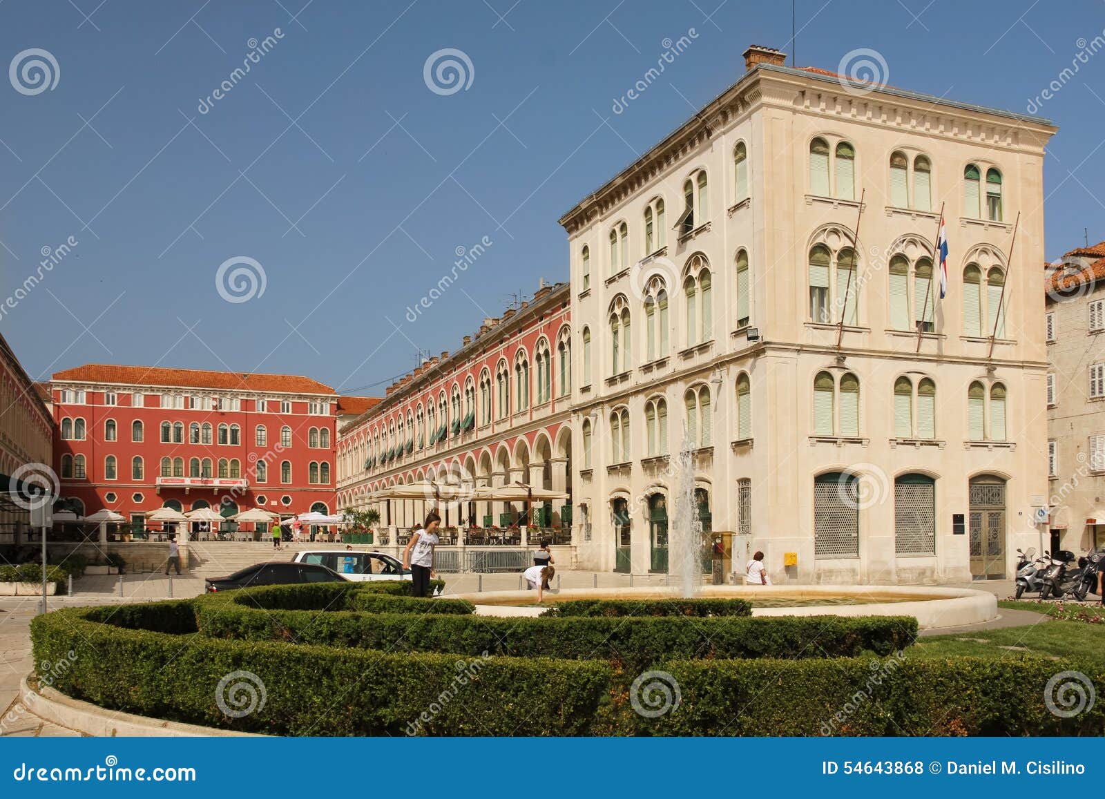 Republic Square. Split. Croatia Editorial Stock Photo - Image of castle ...
