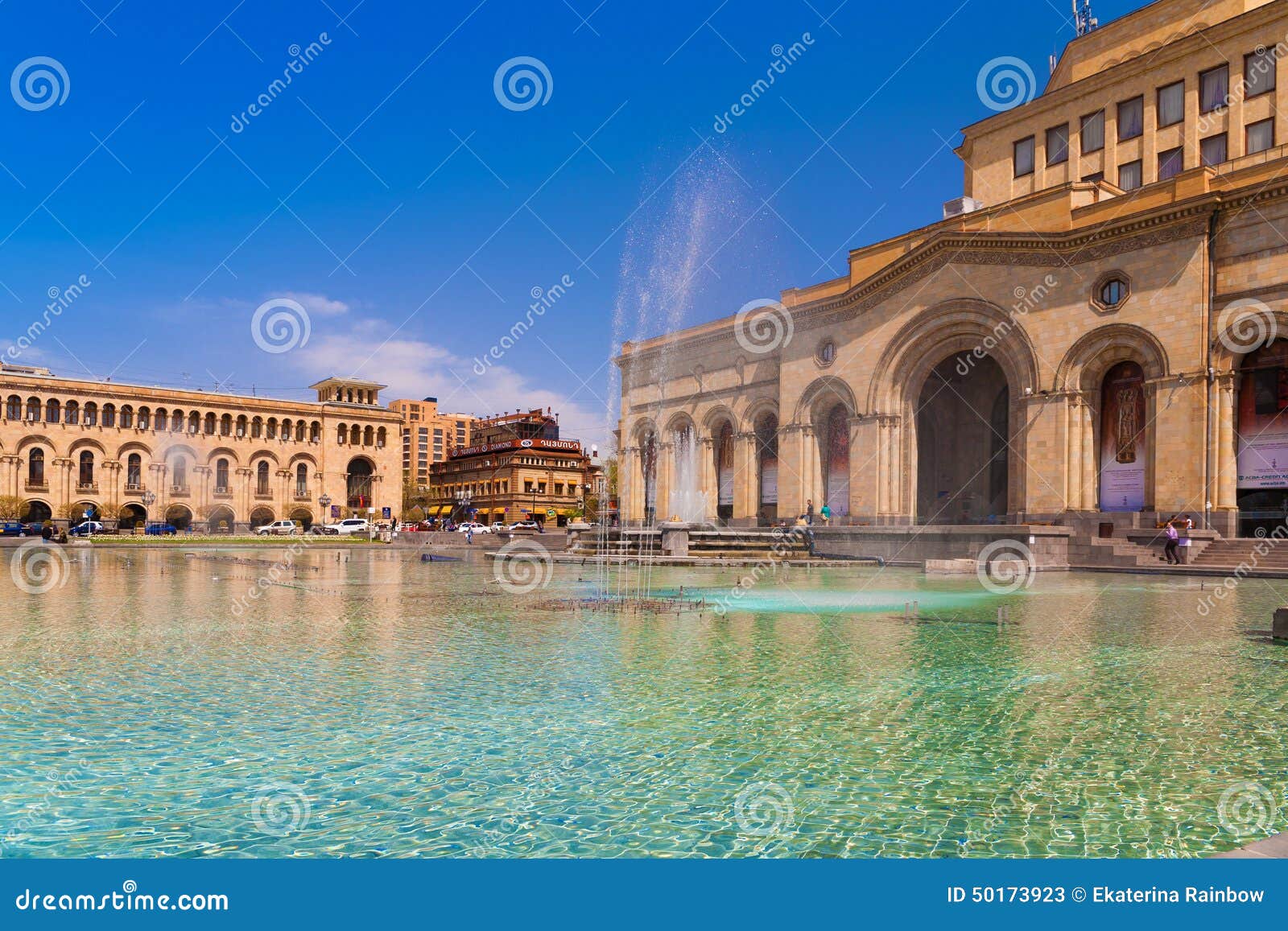 Republic Square Yerevan Day Editorial Stock Photo - Image of fountain ...