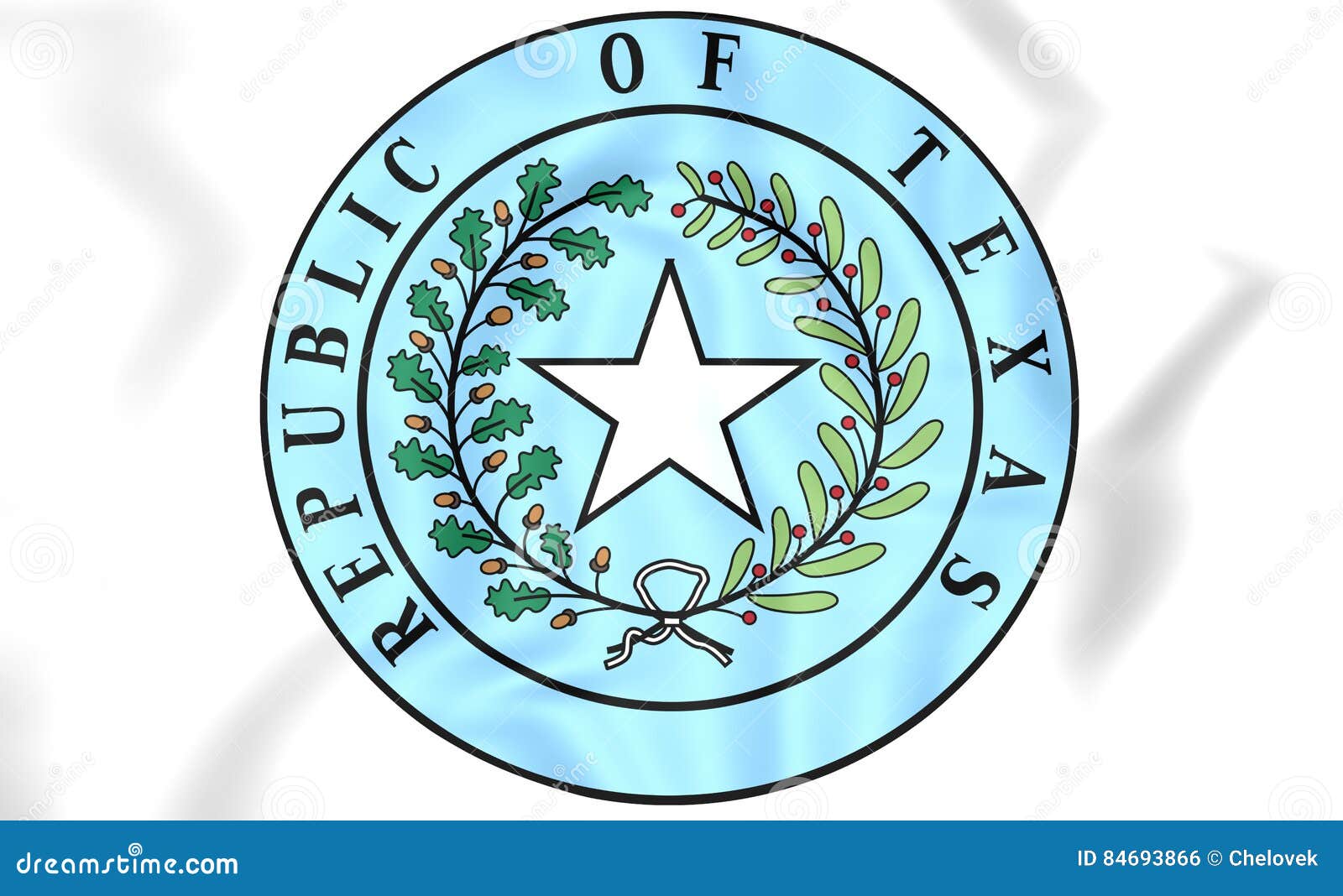 Republic of Texas Seal. stock illustration. Illustration of full - 84693866