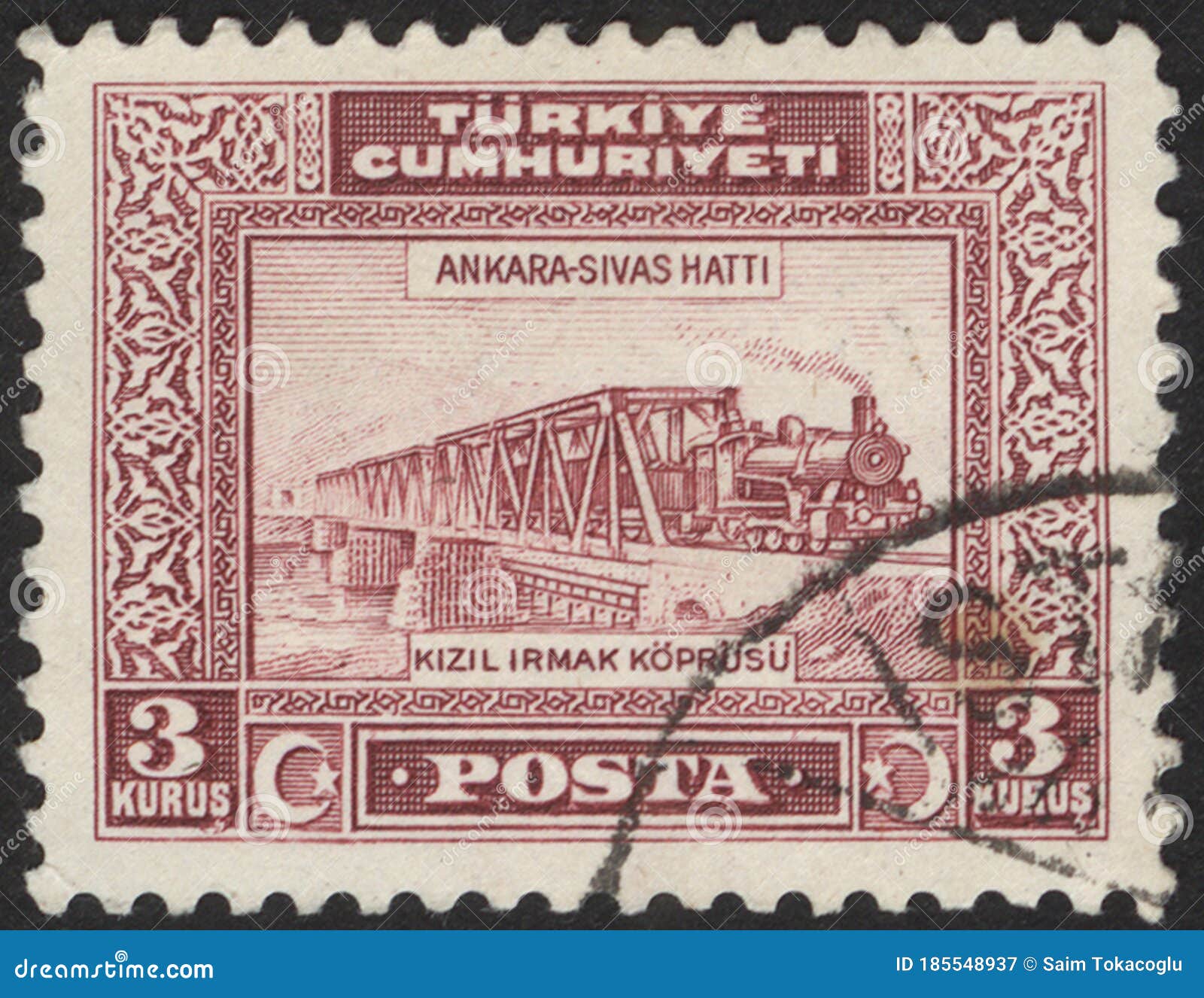 Republic of Turkey Historical Stamp. a Postage Stamp Printed in ...