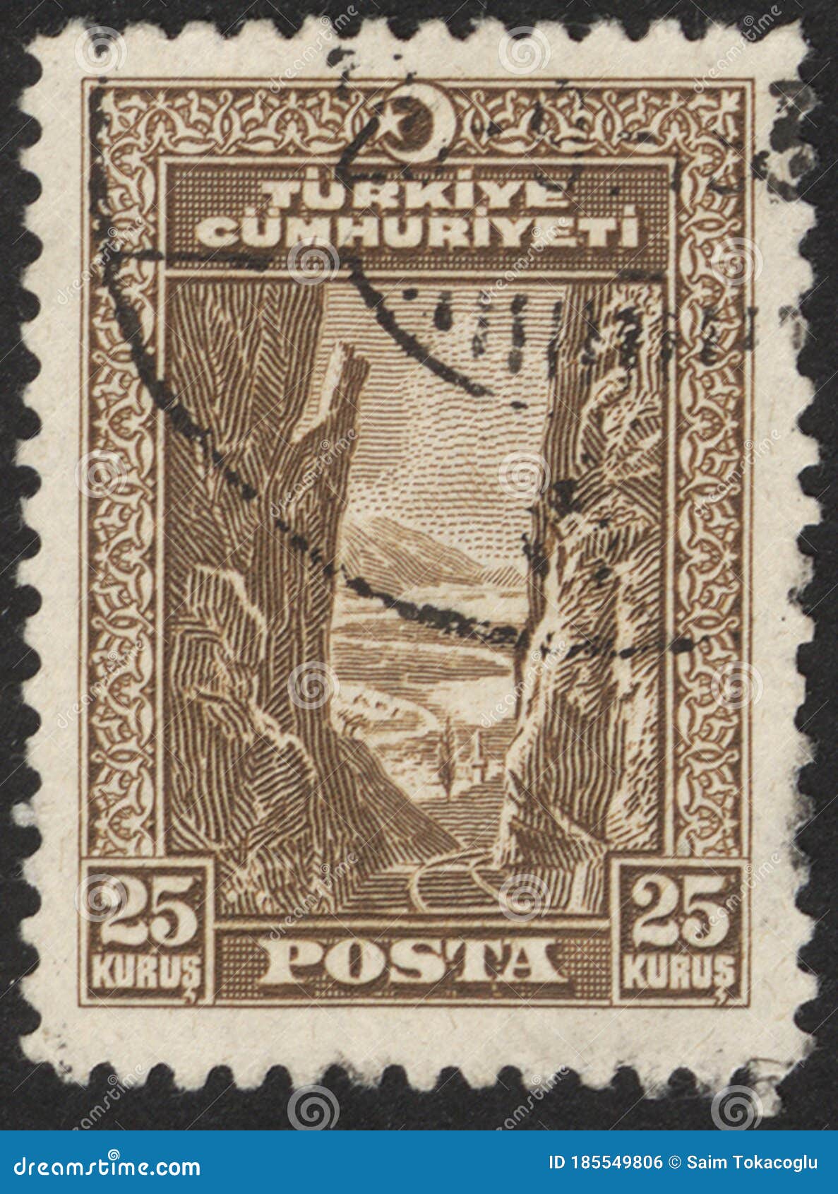 Republic of Turkey Historical Stamp. a Postage Stamp Printed in ...