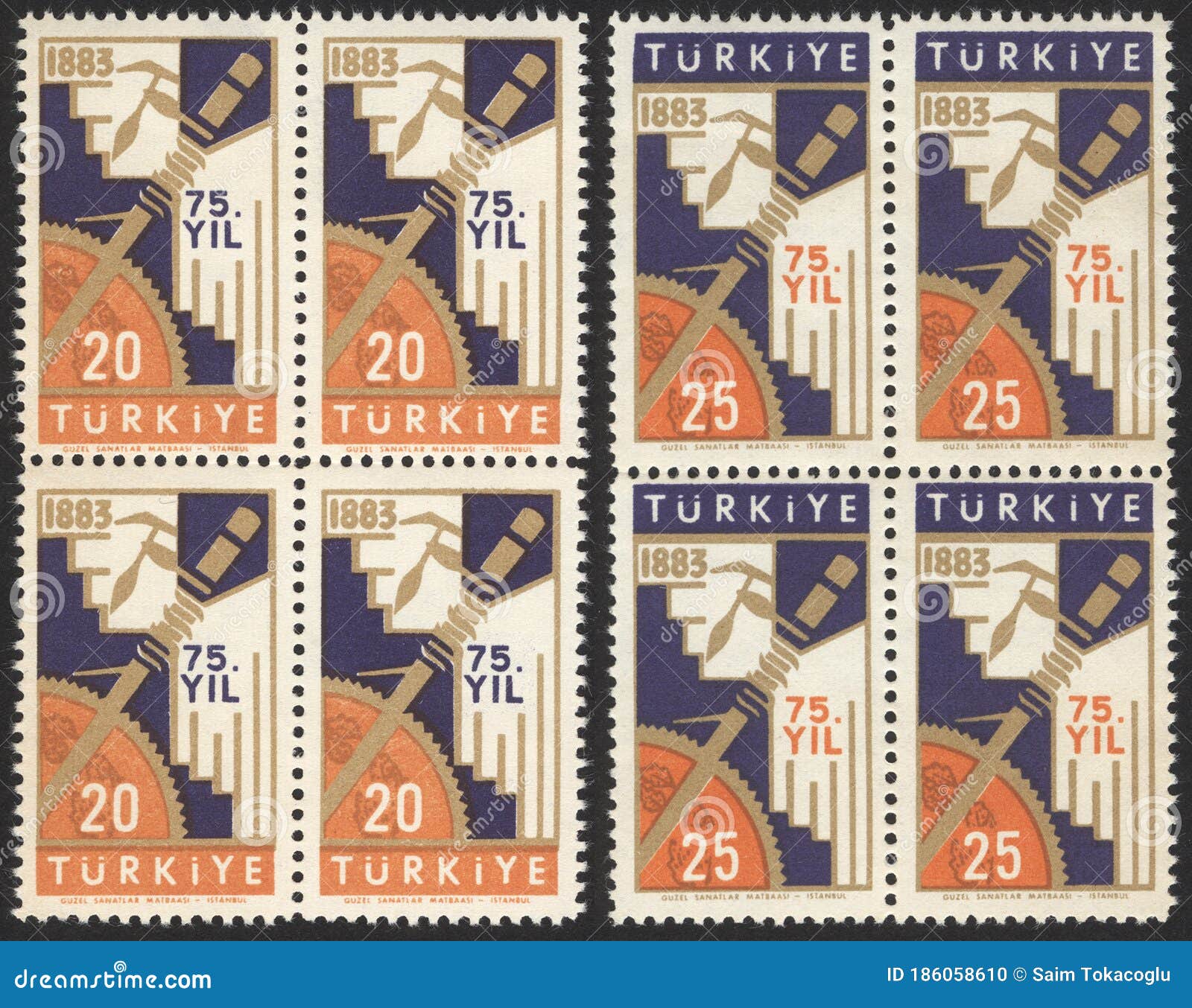Republic of Turkey Historical Stamp. a Postage Stamp Printed in ...