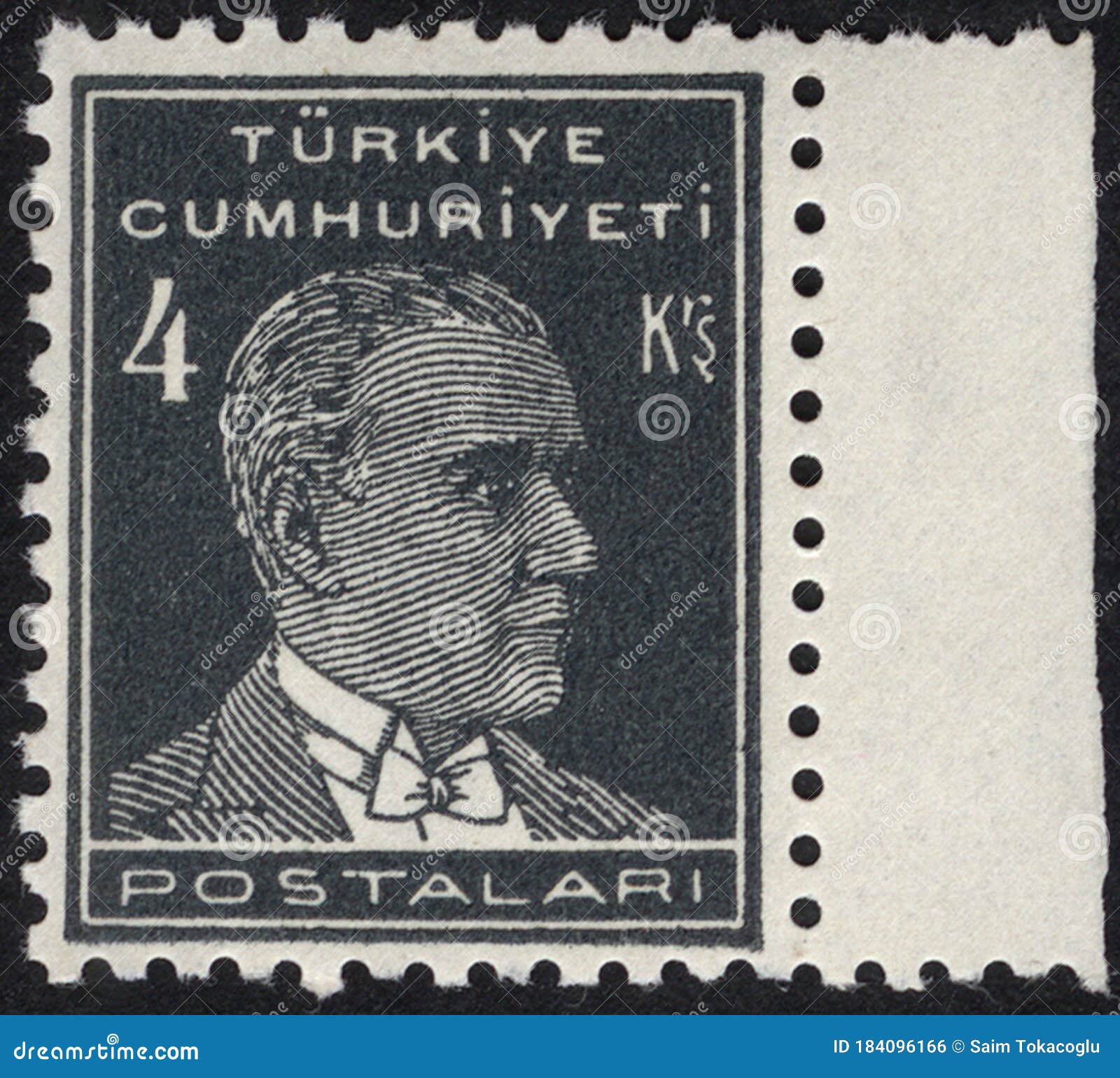 Republic of Turkey Historical Stamp. a Postage Stamp Printed in ...
