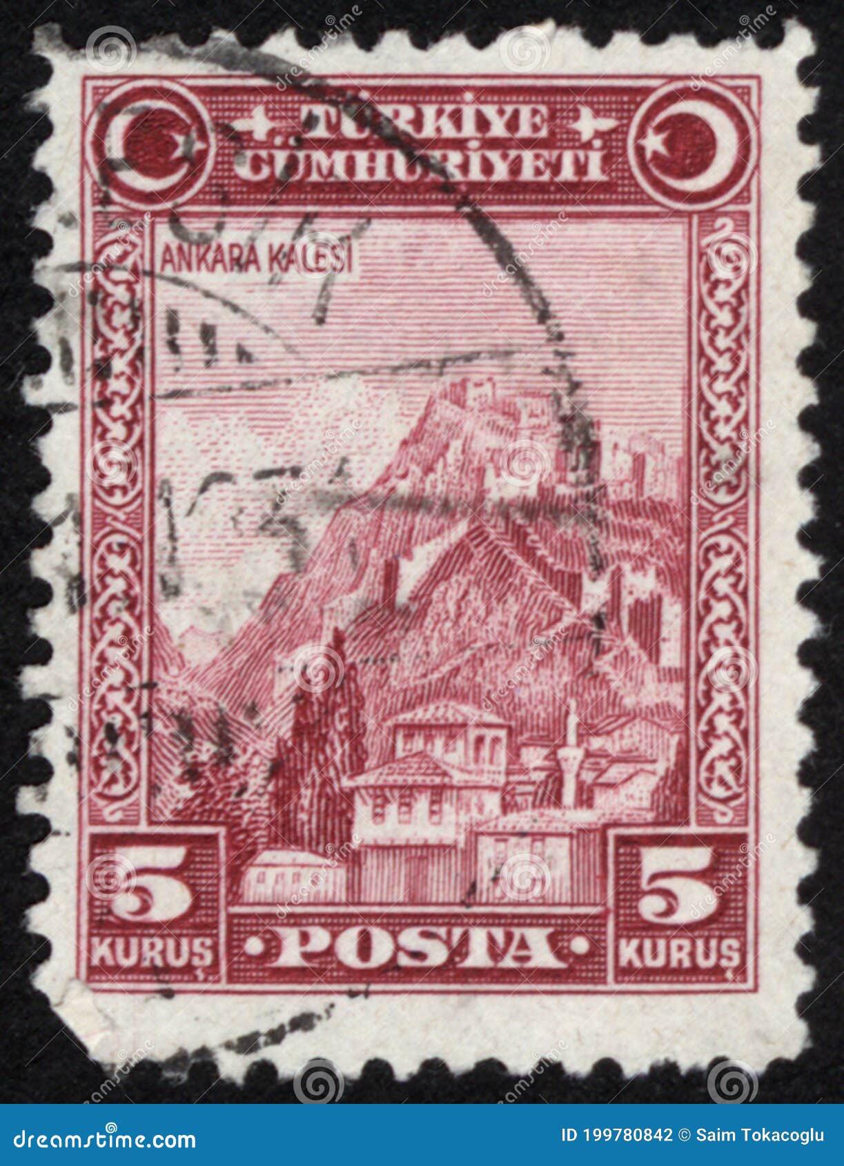 Republic of Turkey Historical Stamp. a Postage Stamp Printed in ...