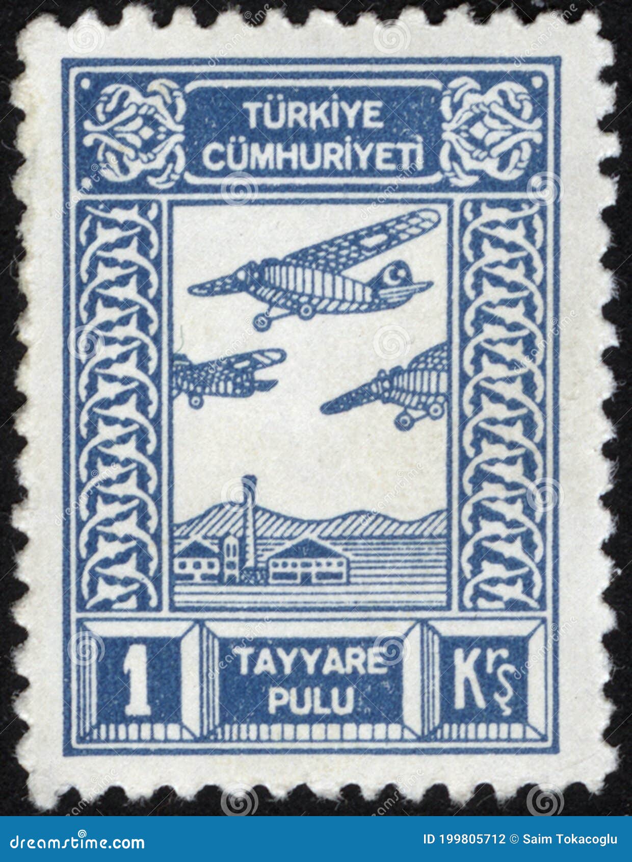 Republic of Turkey Historical Stamp. a Postage Stamp Printed in ...