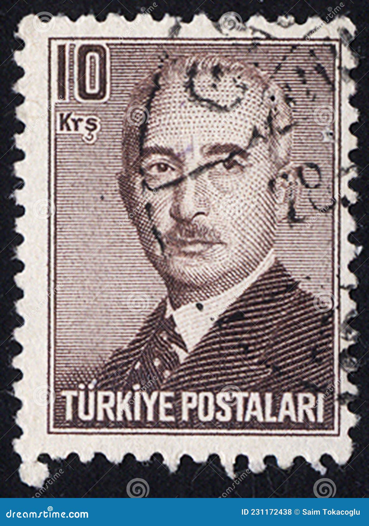 Republic of Turkey Postage Stamp. Editorial Stock Photo - Image of ...