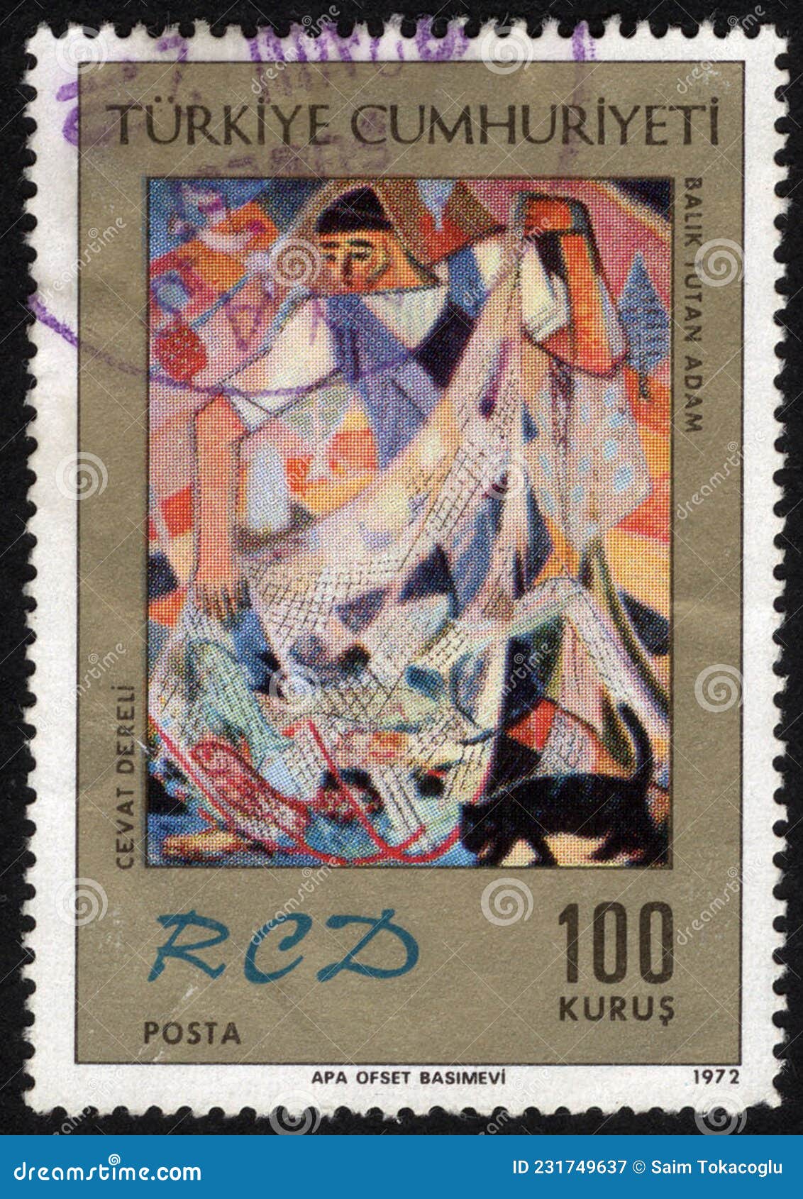 Republic of Turkey Postage Stamp. Editorial Photography - Image of ...