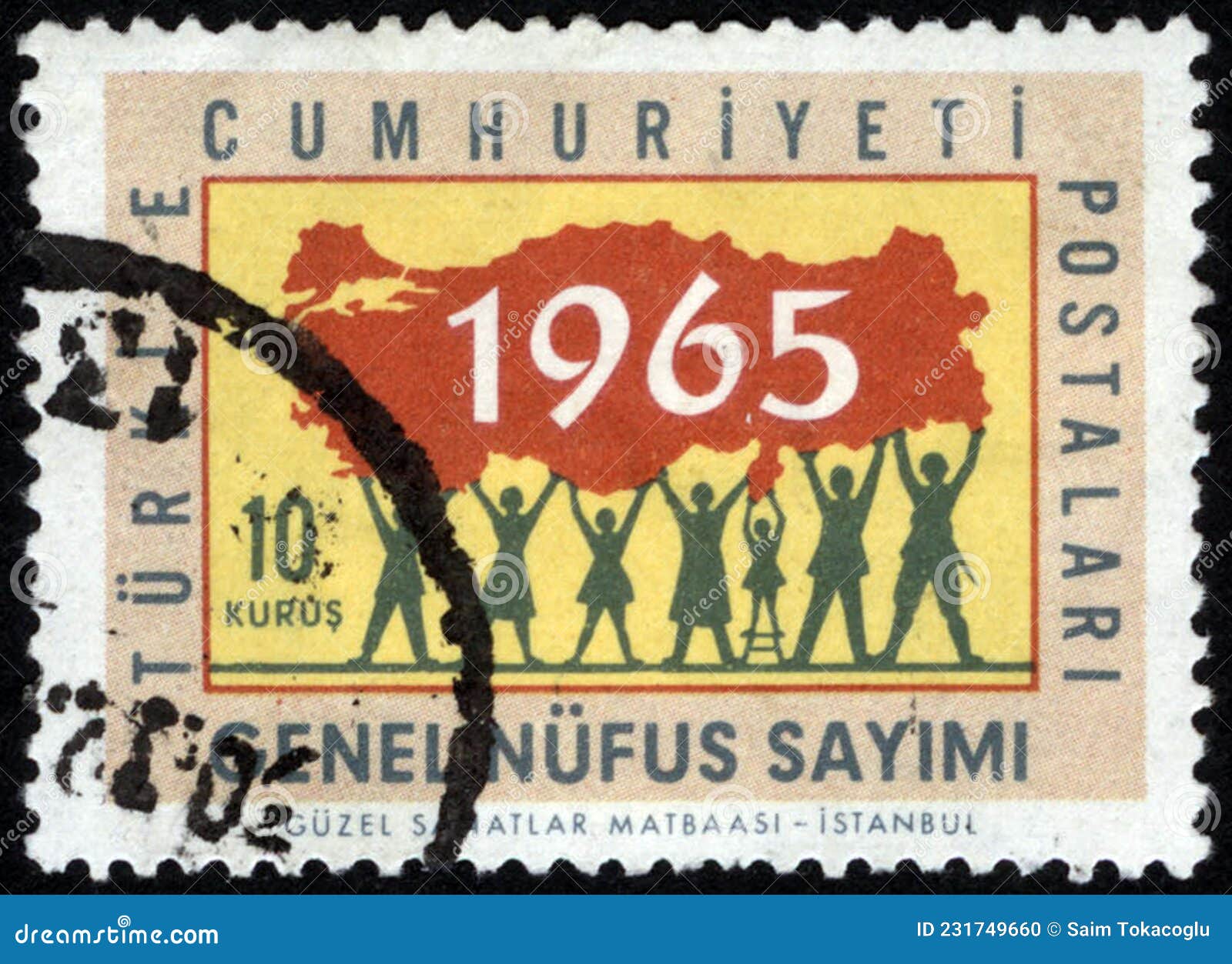Republic of Turkey Postage Stamp. Editorial Image - Image of aircraft ...