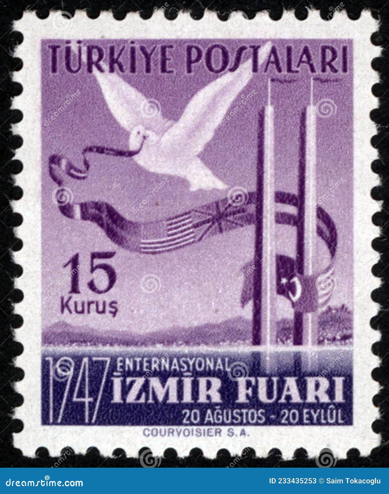 Republic of Turkey Postage Stamp. Editorial Stock Photo - Image of ...