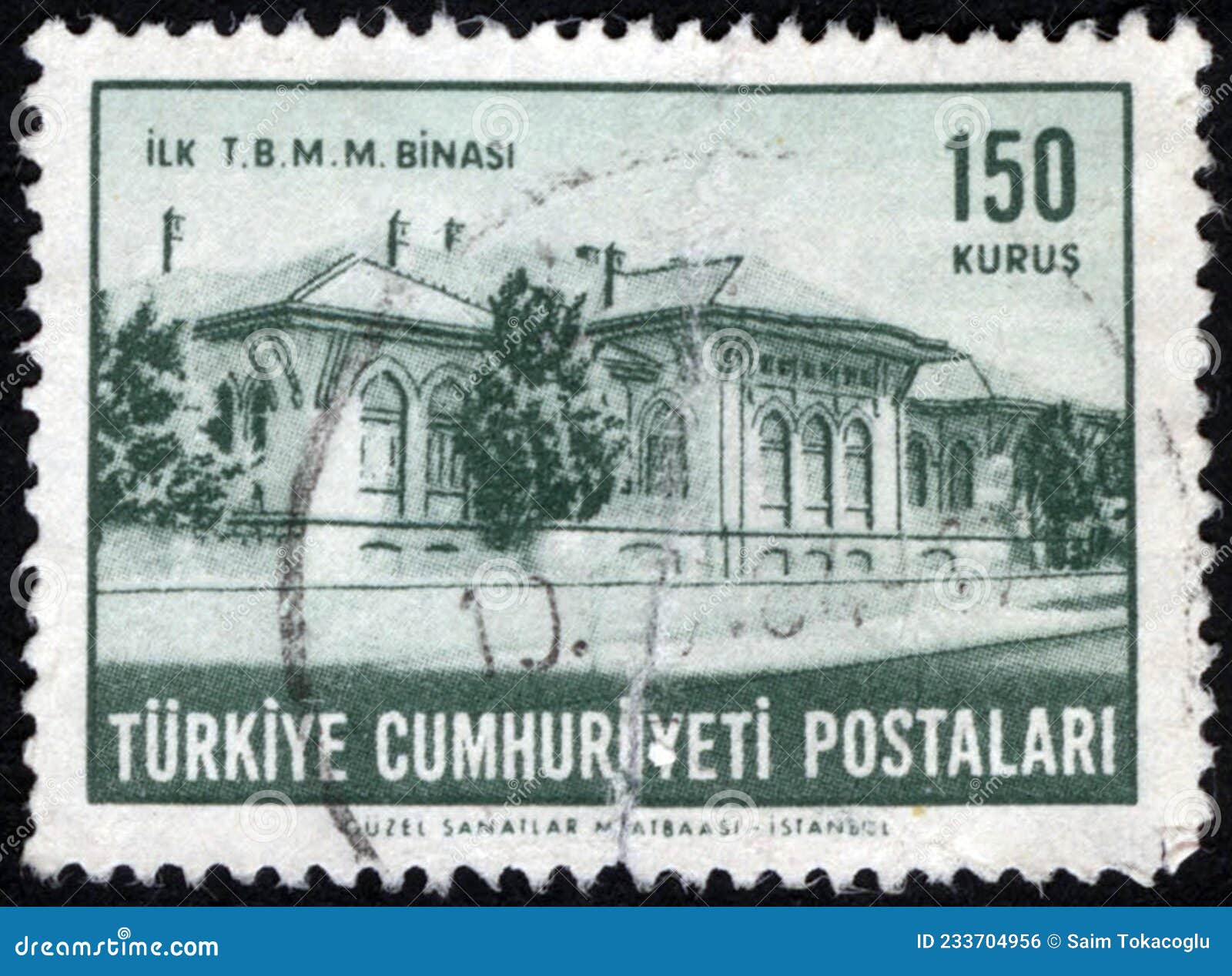 Republic of Turkey Postage Stamp. Editorial Photo - Image of historical ...
