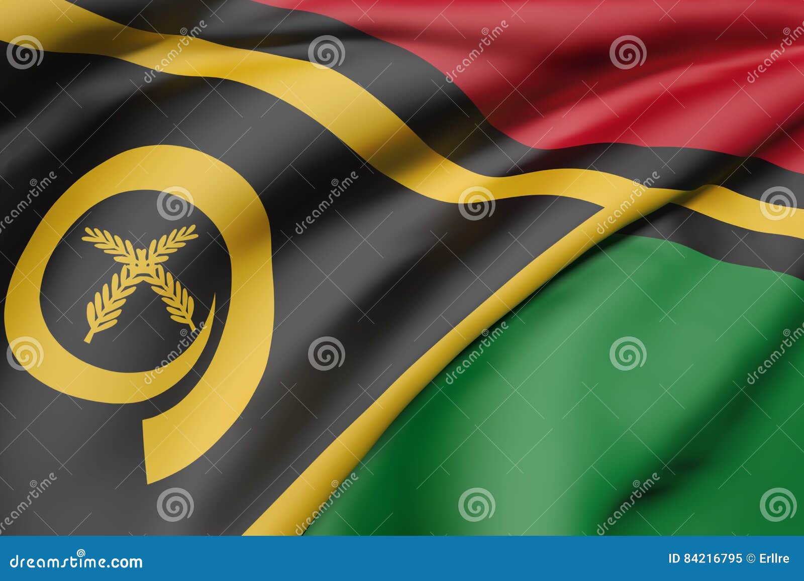 Republic of Vanuatu flag stock illustration. Illustration of patriot ...