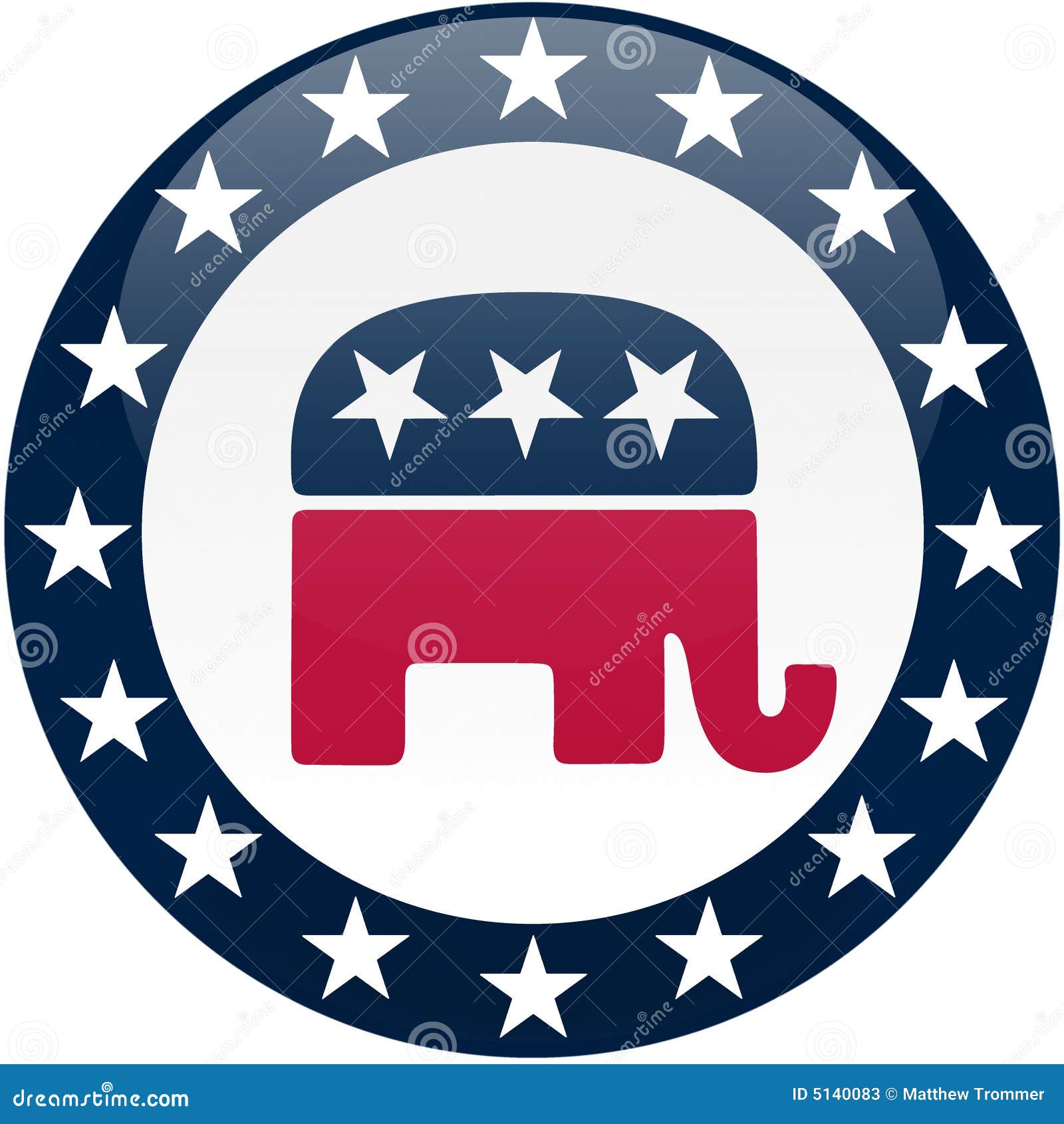 Republican Button - White and Blue Editorial Stock Photo - Illustration ...