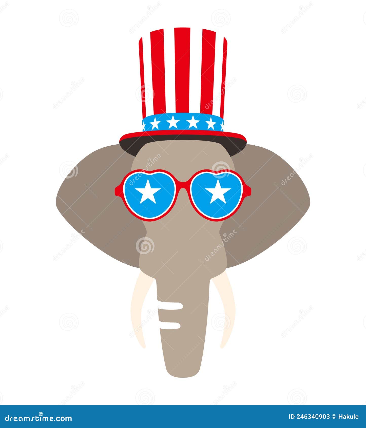 Republican Elephant Cartoon Vector Illustration Stock Vector ...