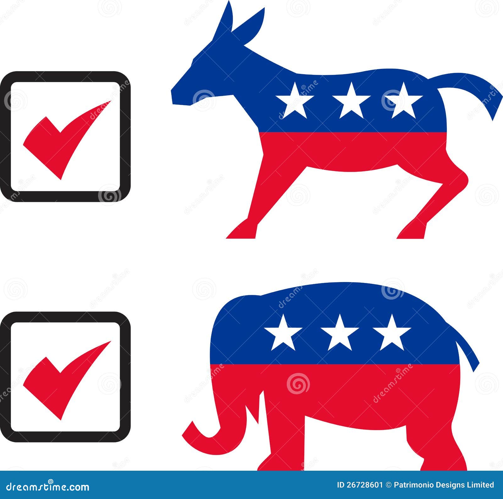 3D Republican Elephant Isolated On A White Background Editorial Photo ...