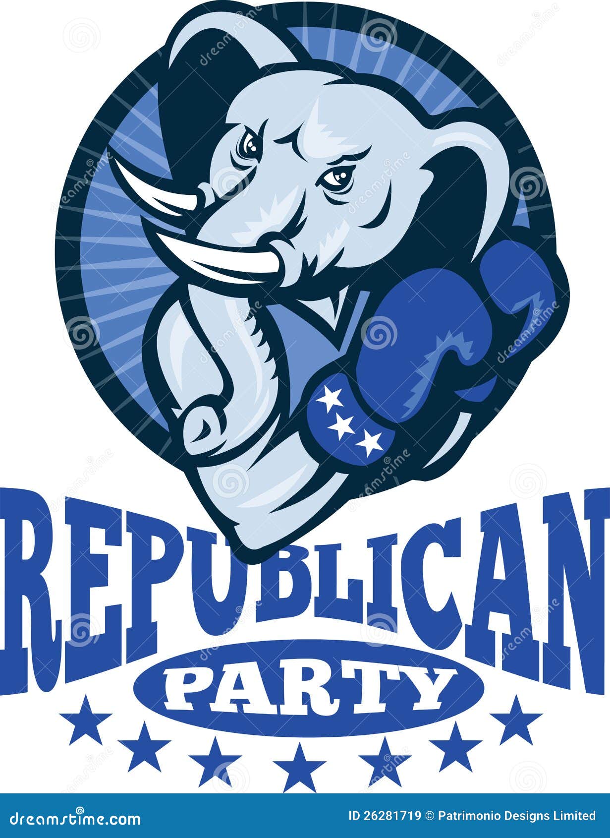 3D Republican Elephant Isolated On A White Background Editorial Photo ...