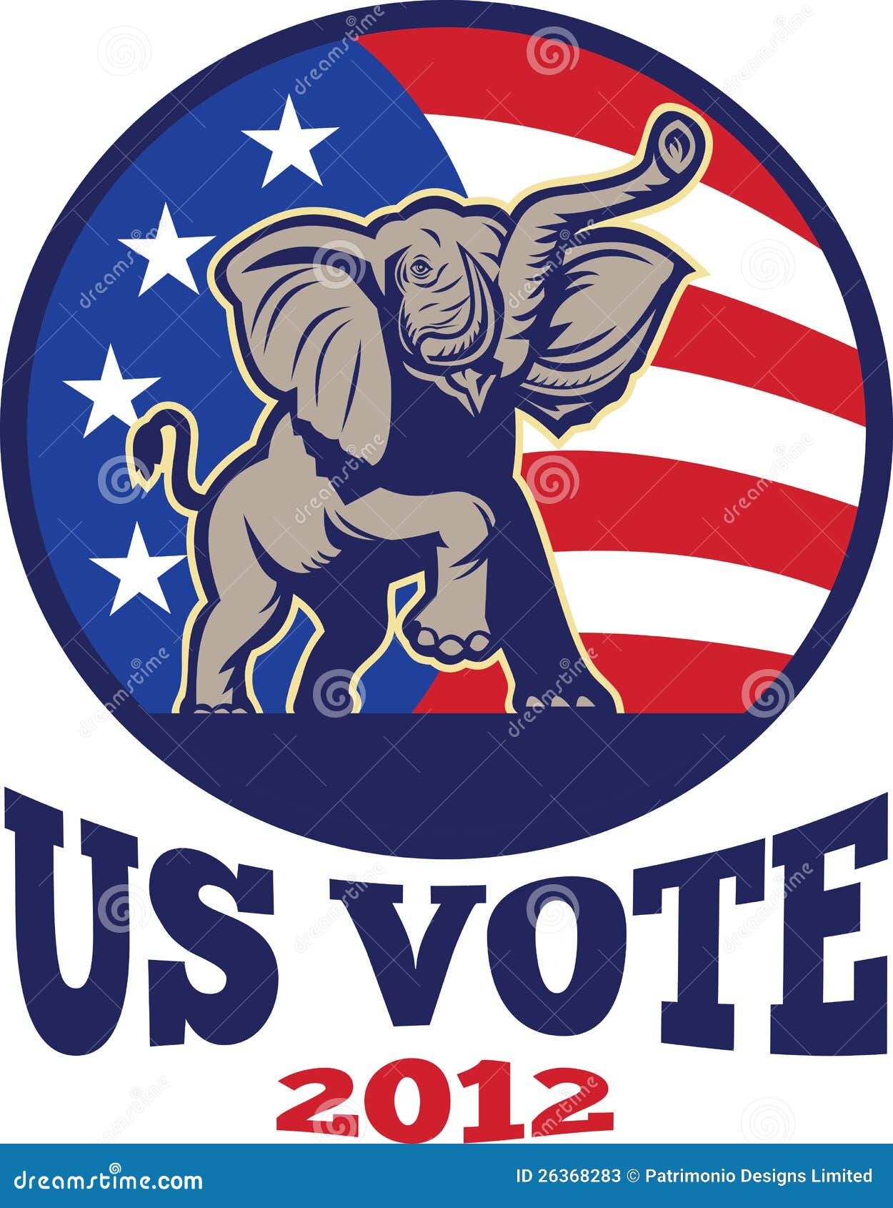 Republican Elephant Mascot USA Flag Editorial Stock Photo ...