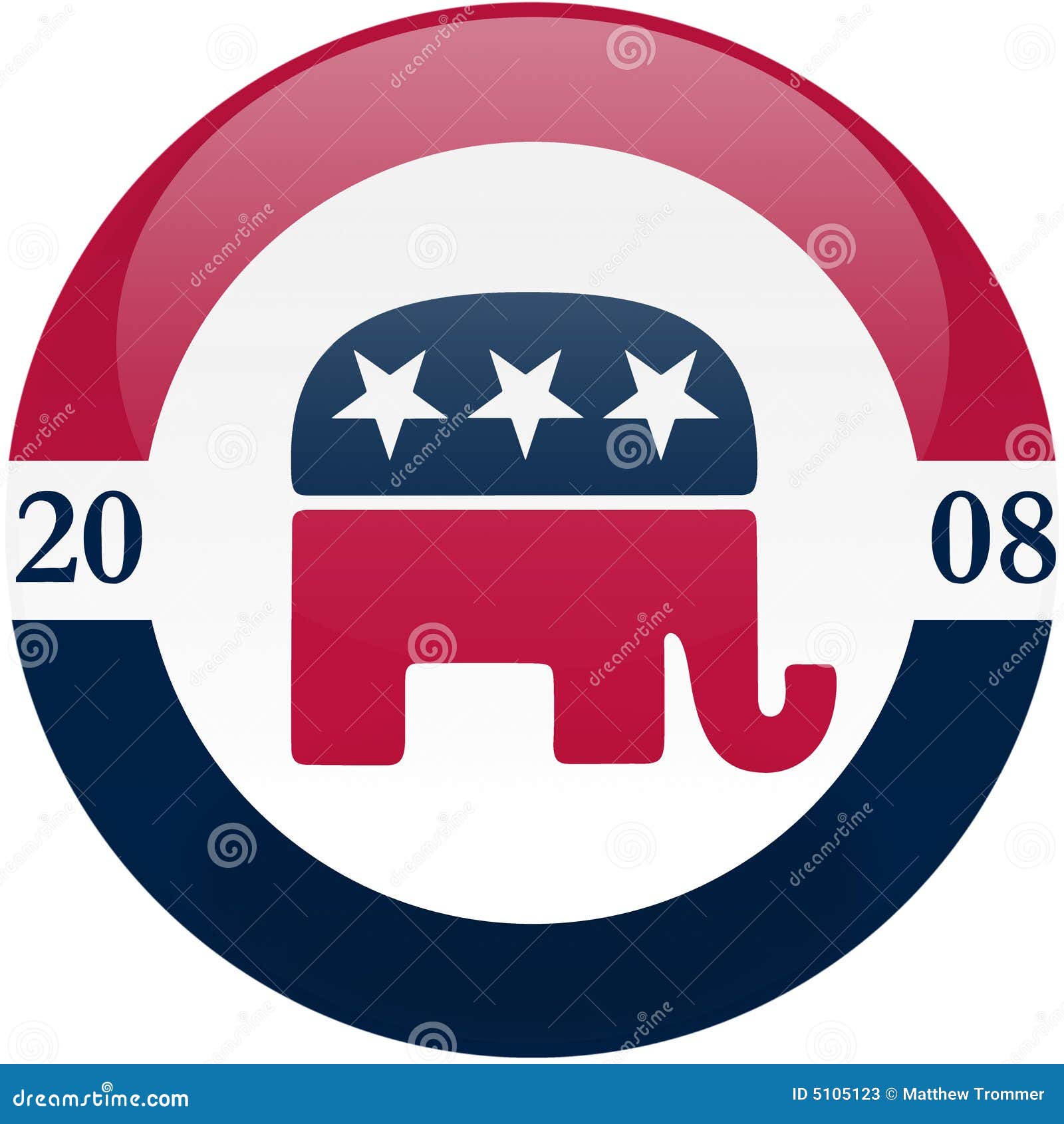 Republicans Logo Sticker Vector Illustration | CartoonDealer.com #6916750