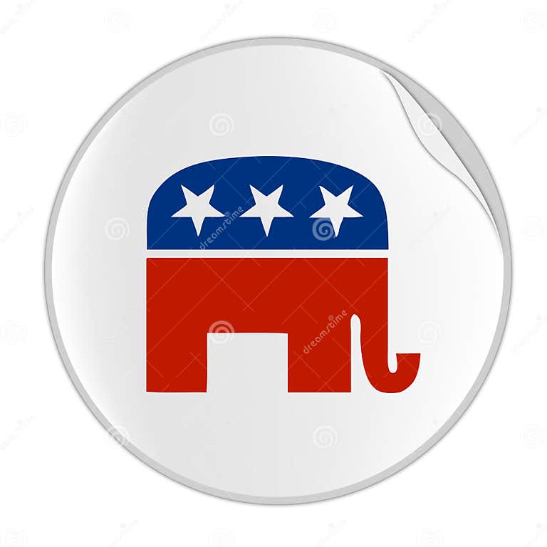 Republicans logo sticker editorial image. Illustration of supporting ...