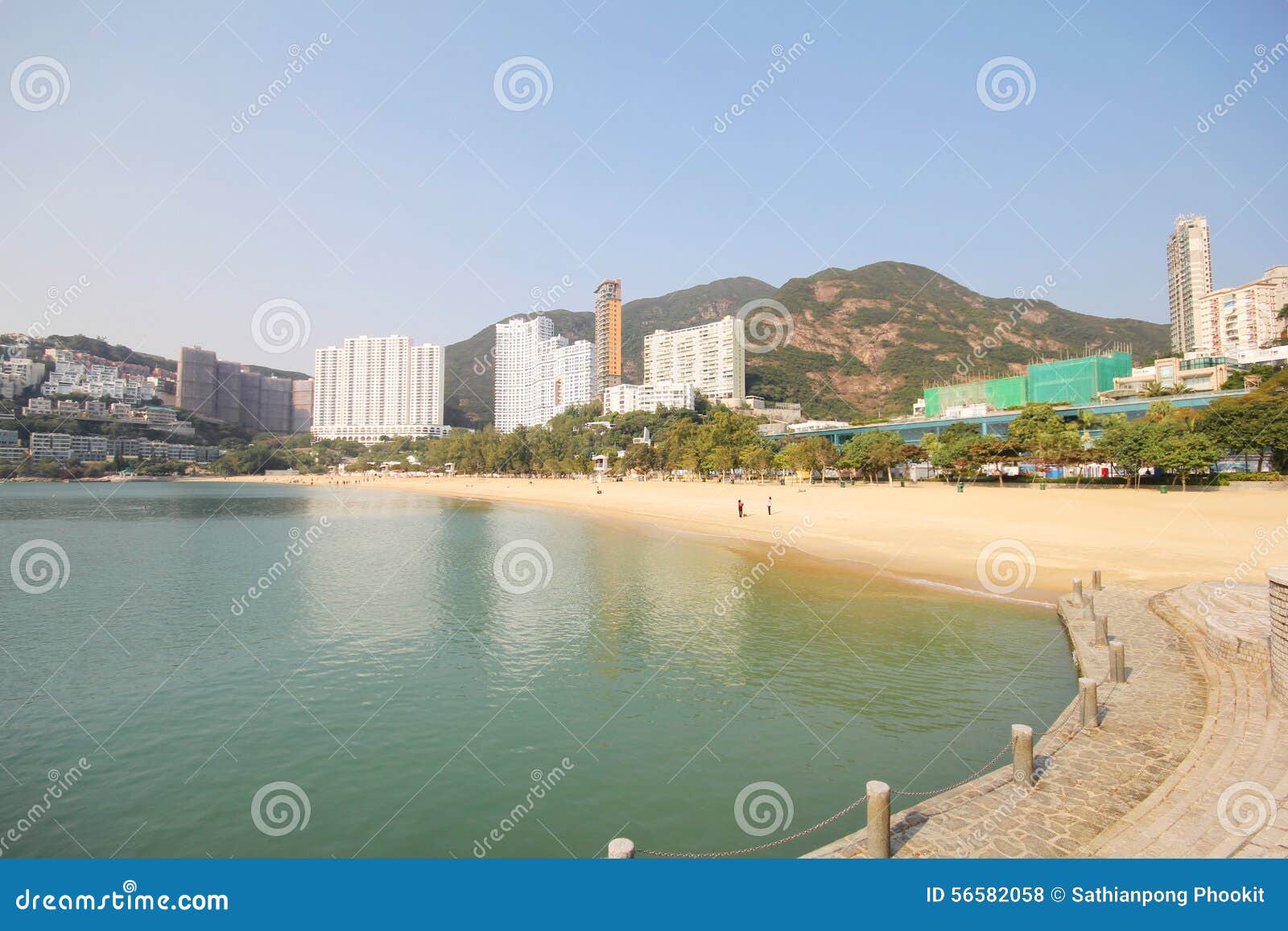 Repulse Bay Beach in Hong Kong Stock Photo - Image of island ...